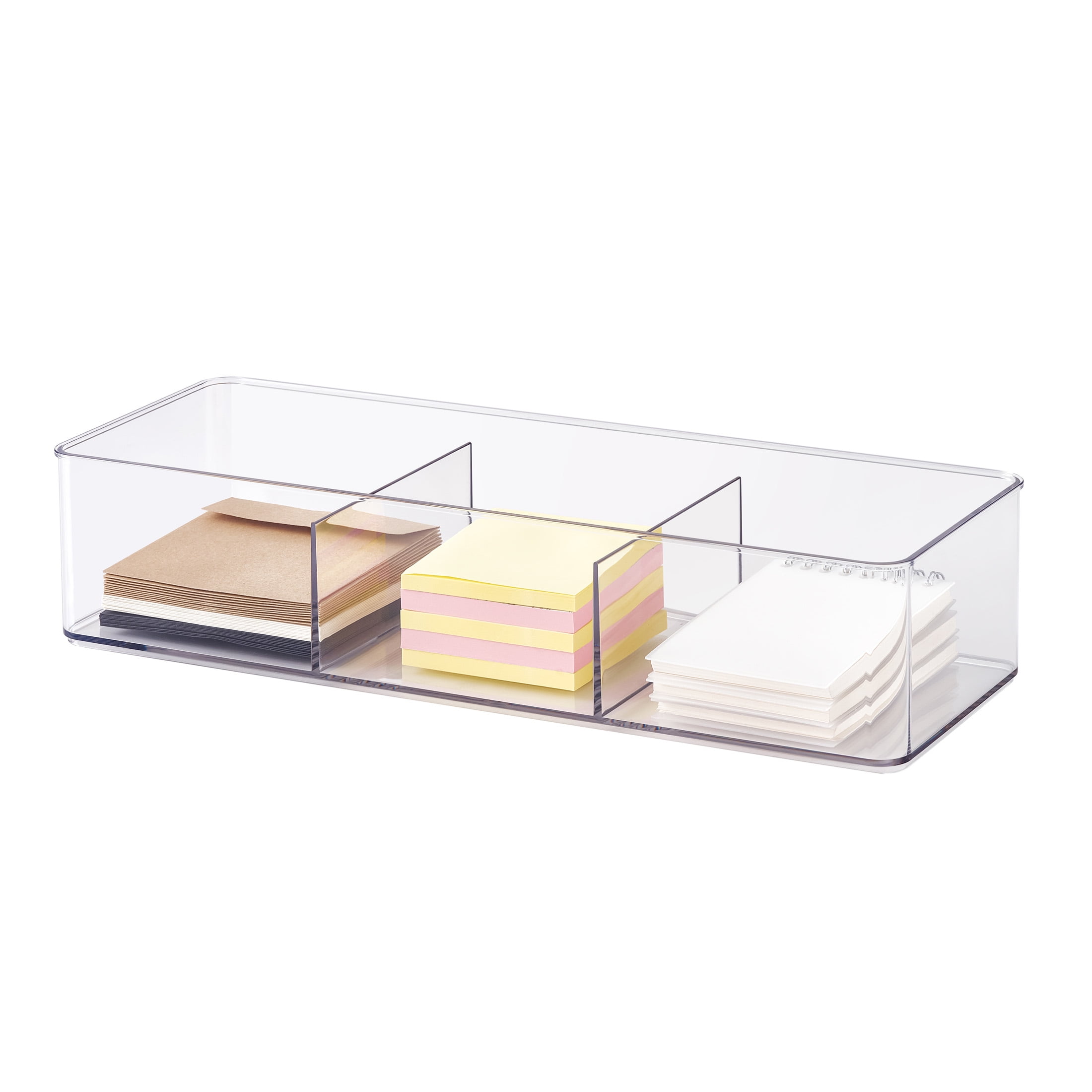 3-Slot Storage Organizer Bin by Simply Tidy - Clear Plastic Craft ...