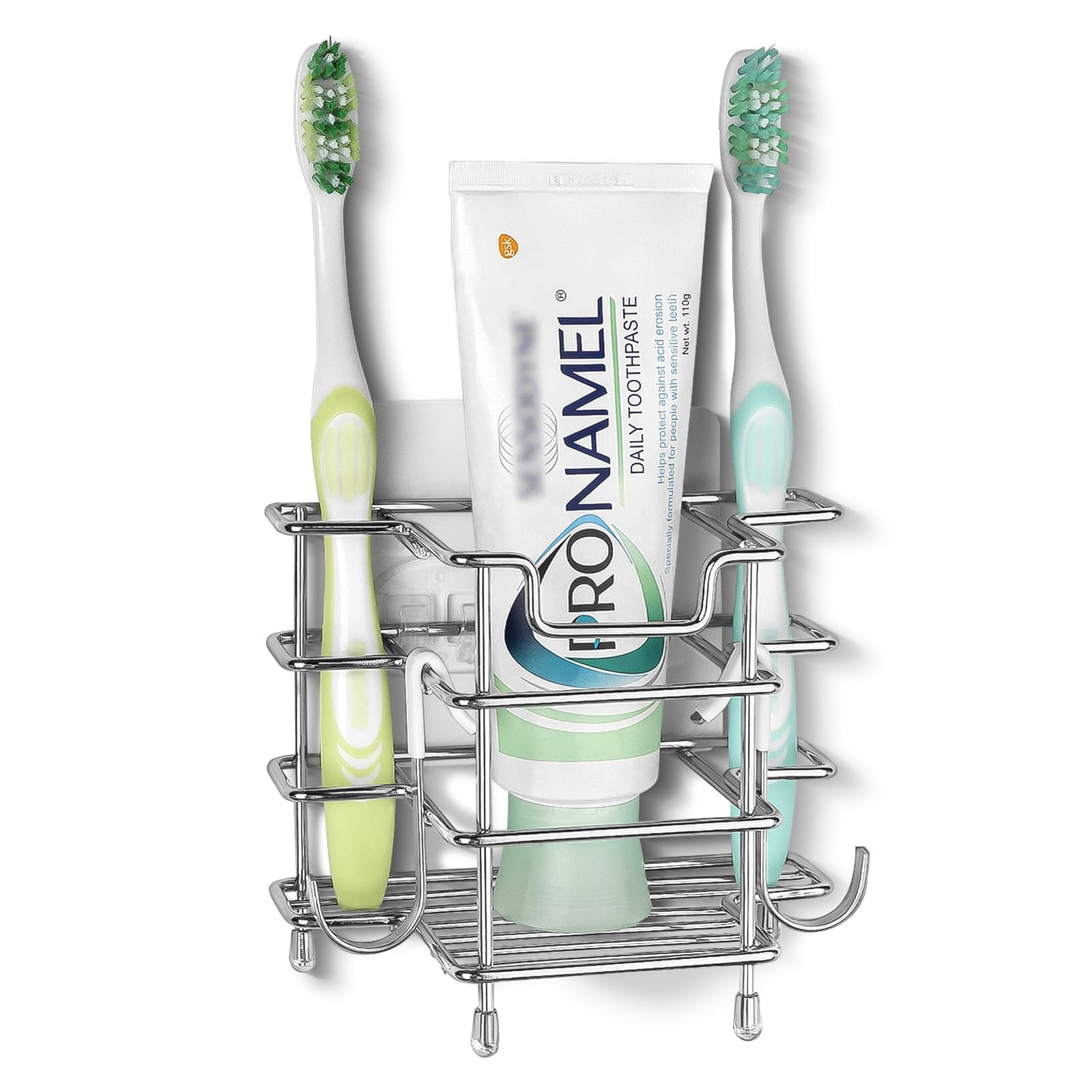3 Slot Toothbrush Holder for Shower Wall Mount, Stainless Steel ...