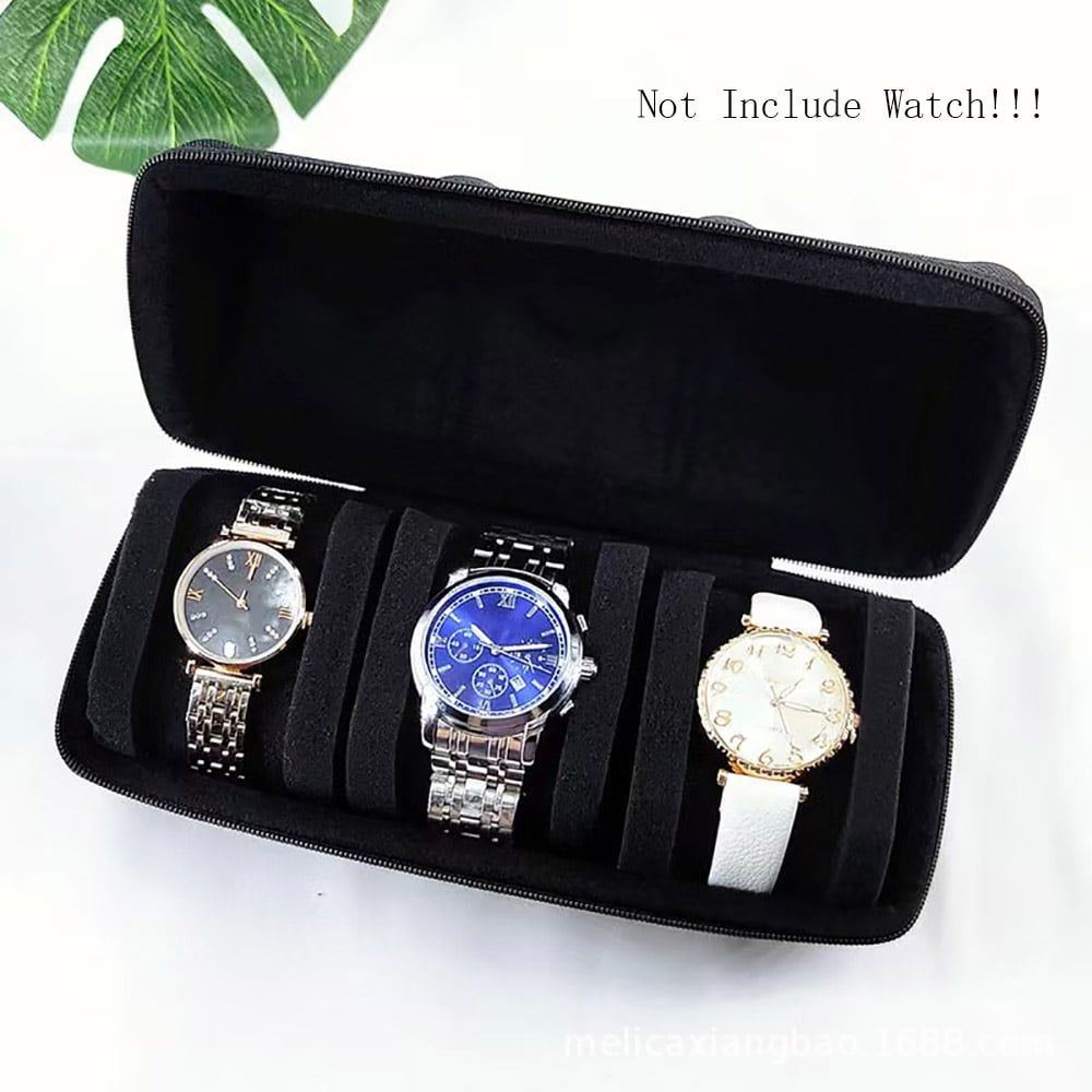 "3 Slot Watch Box,Watch Collector Travel Display Case Organizer Jewelry ...