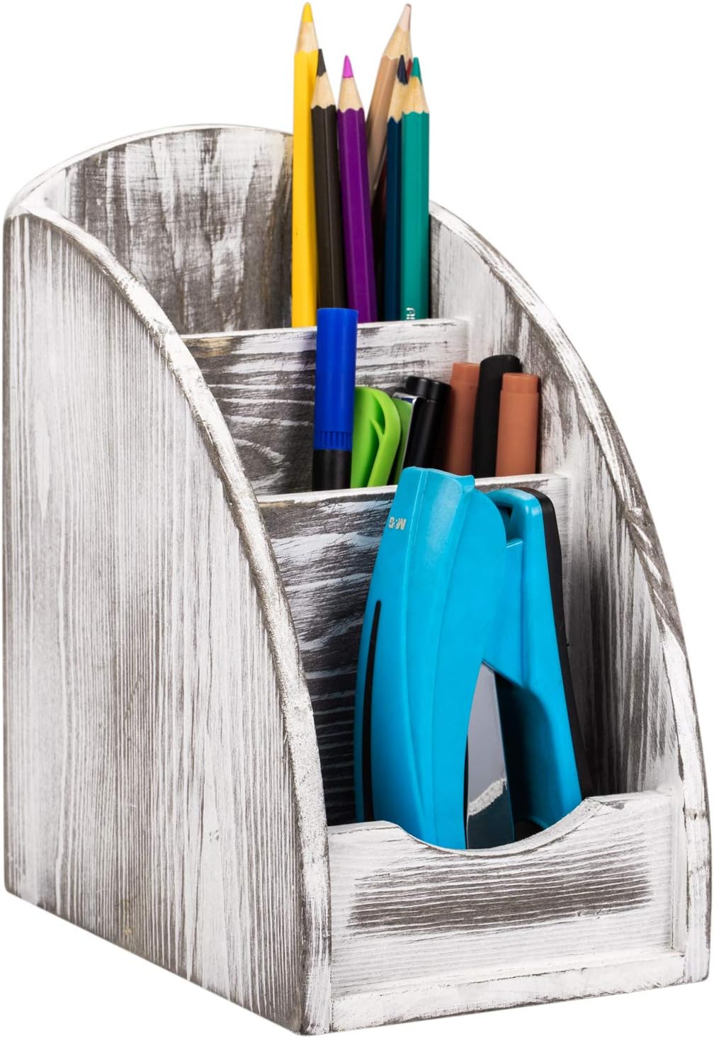 Remote Control Holder, 3 Slot Wooden Remote Control Caddy Media ...