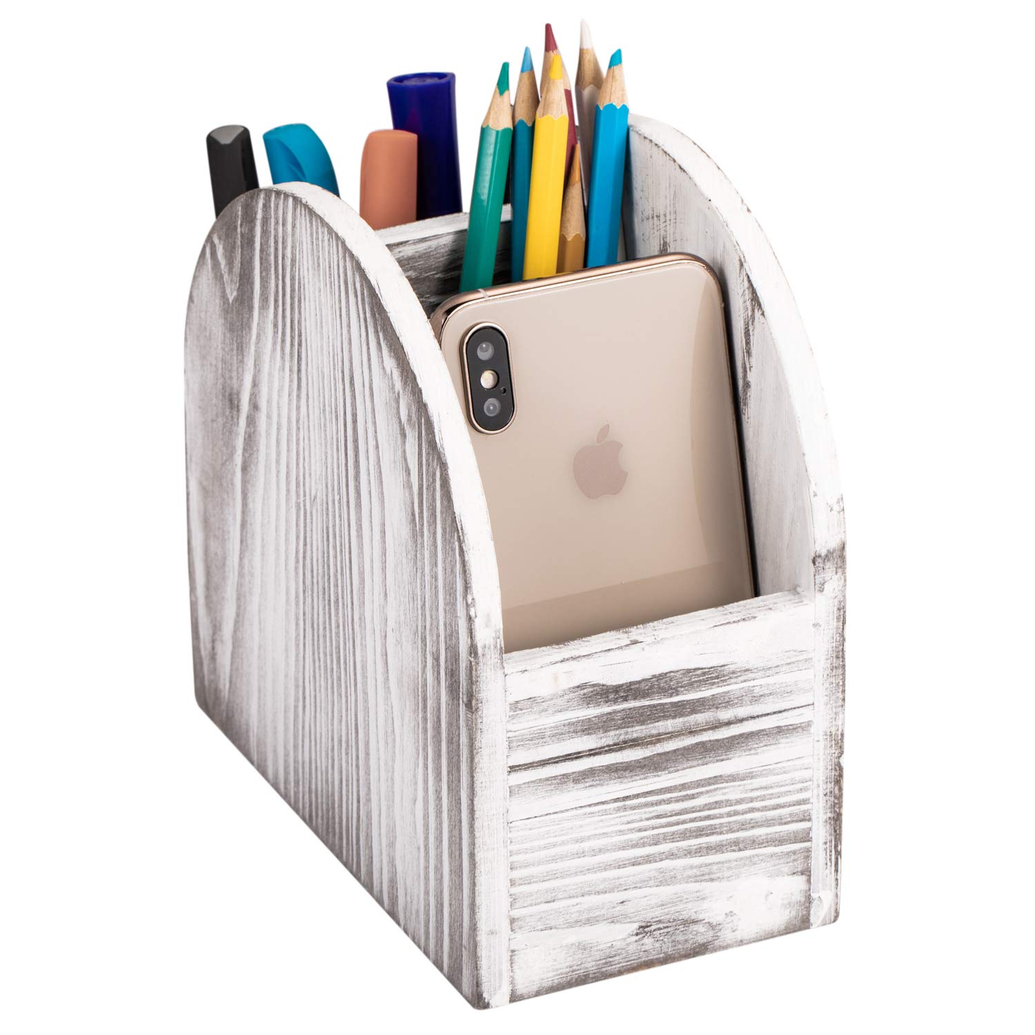 3-Slot Wooden Remote Control Holder, Remote Caddy Holder Media ...