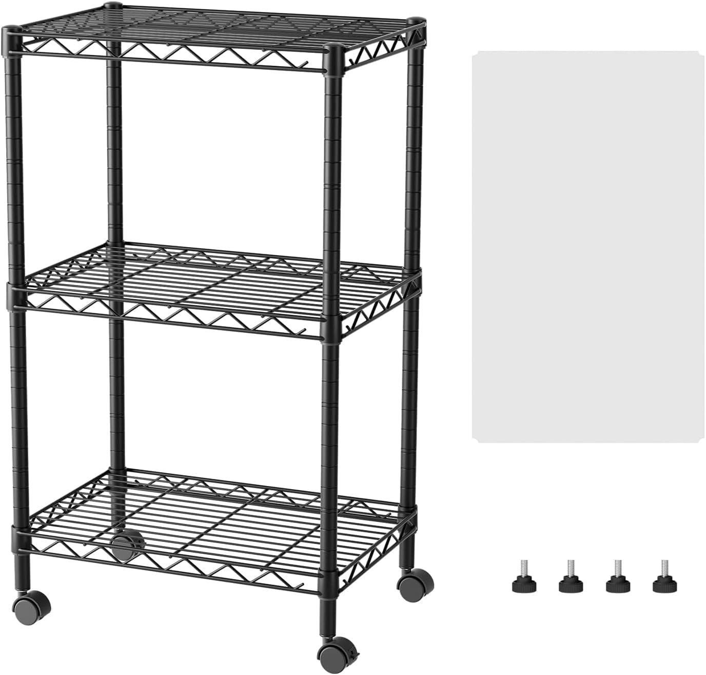3 Small Shelves Storage Shelf Wire Shelving Unit Metal Shelf Adjustable ...
