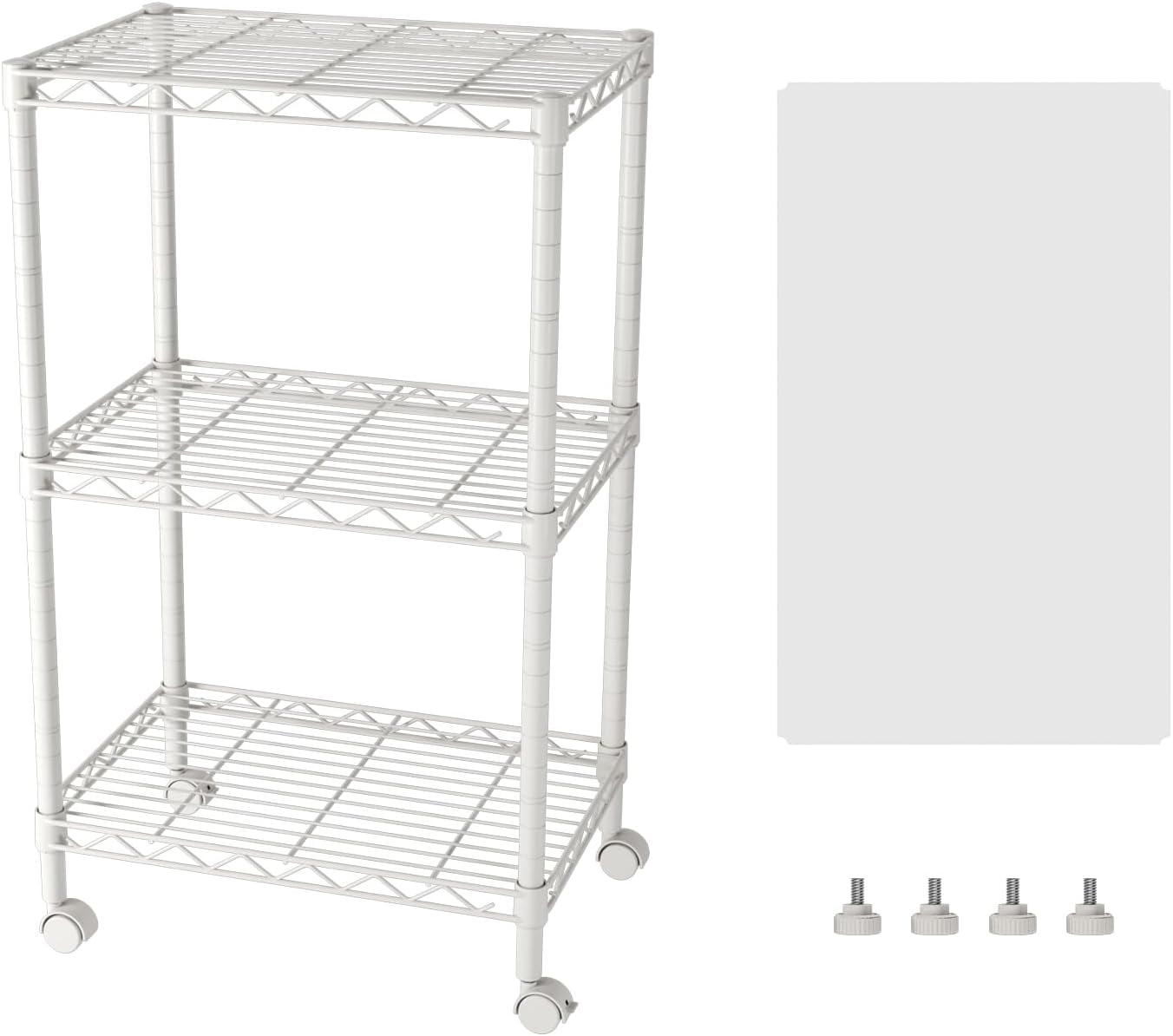3 Small Shelves Storage Shelf Wire Shelving Unit Metal Shelf Adjustable ...