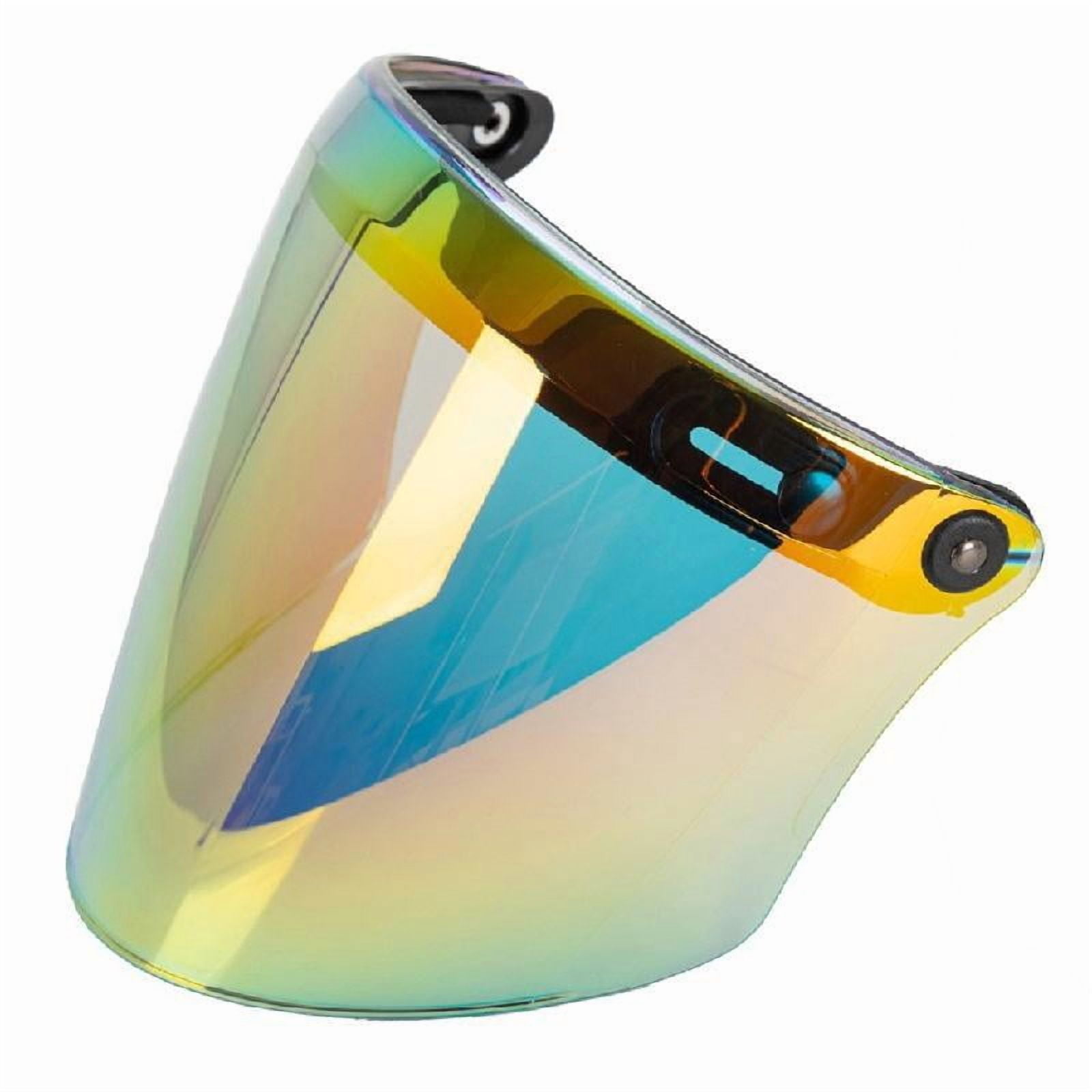 3-Snap Helmet Bubble Visor Lens for 3/4 Retro Open Face Motorcycle ...