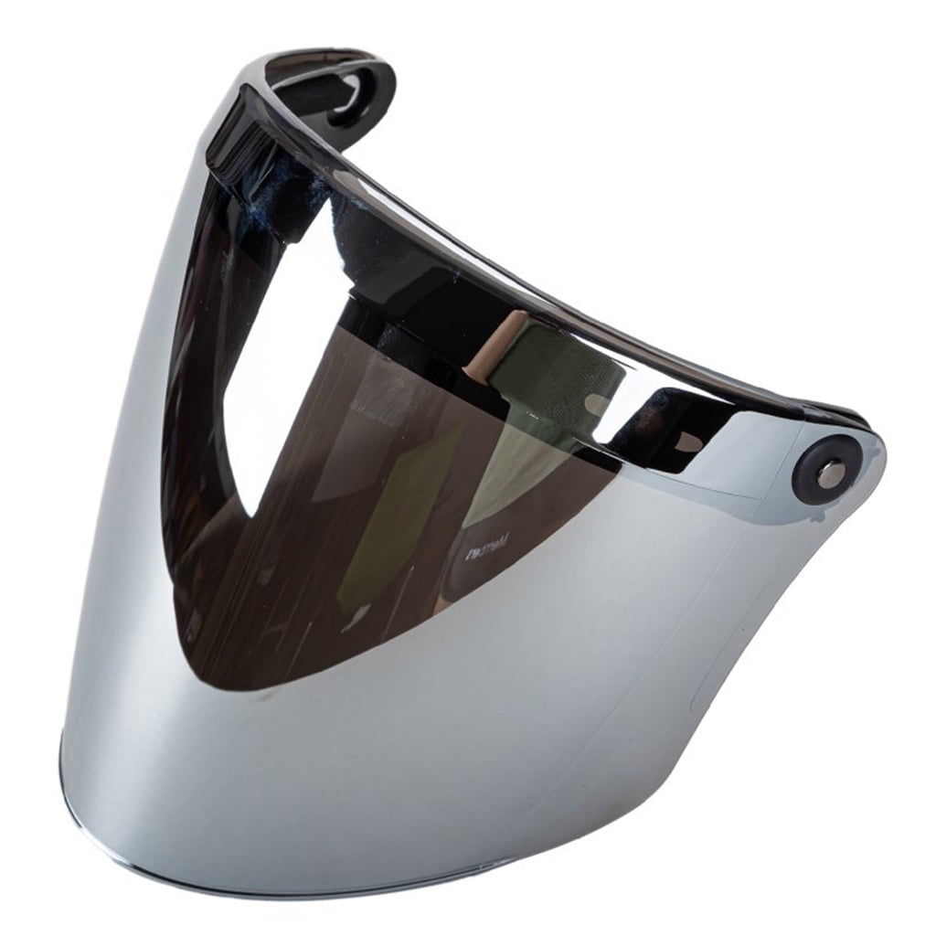 3-Snap Helmet Bubble Visor Lens for 3/4 Retro Open Face Motorcycle ...