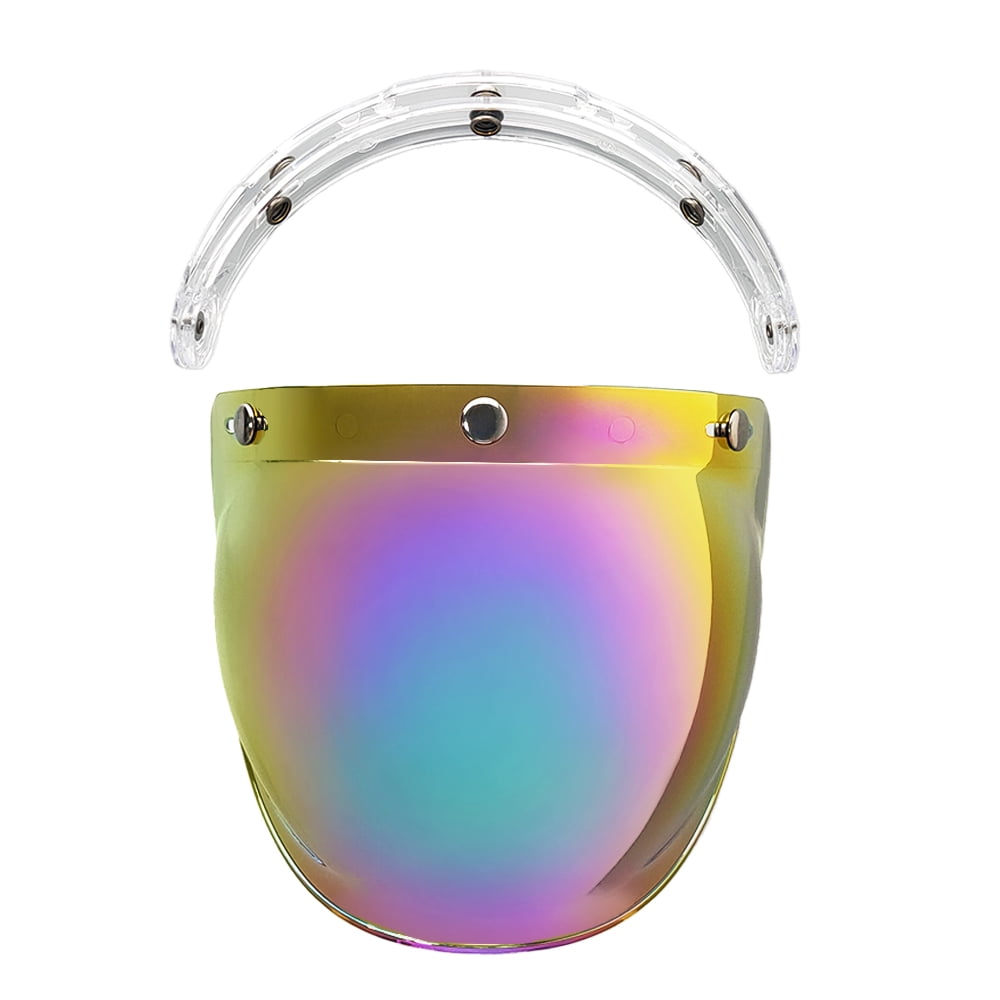 3 Snaps Bubble Helmet Face Shield Replacmenet Retro Bubble Visor ...