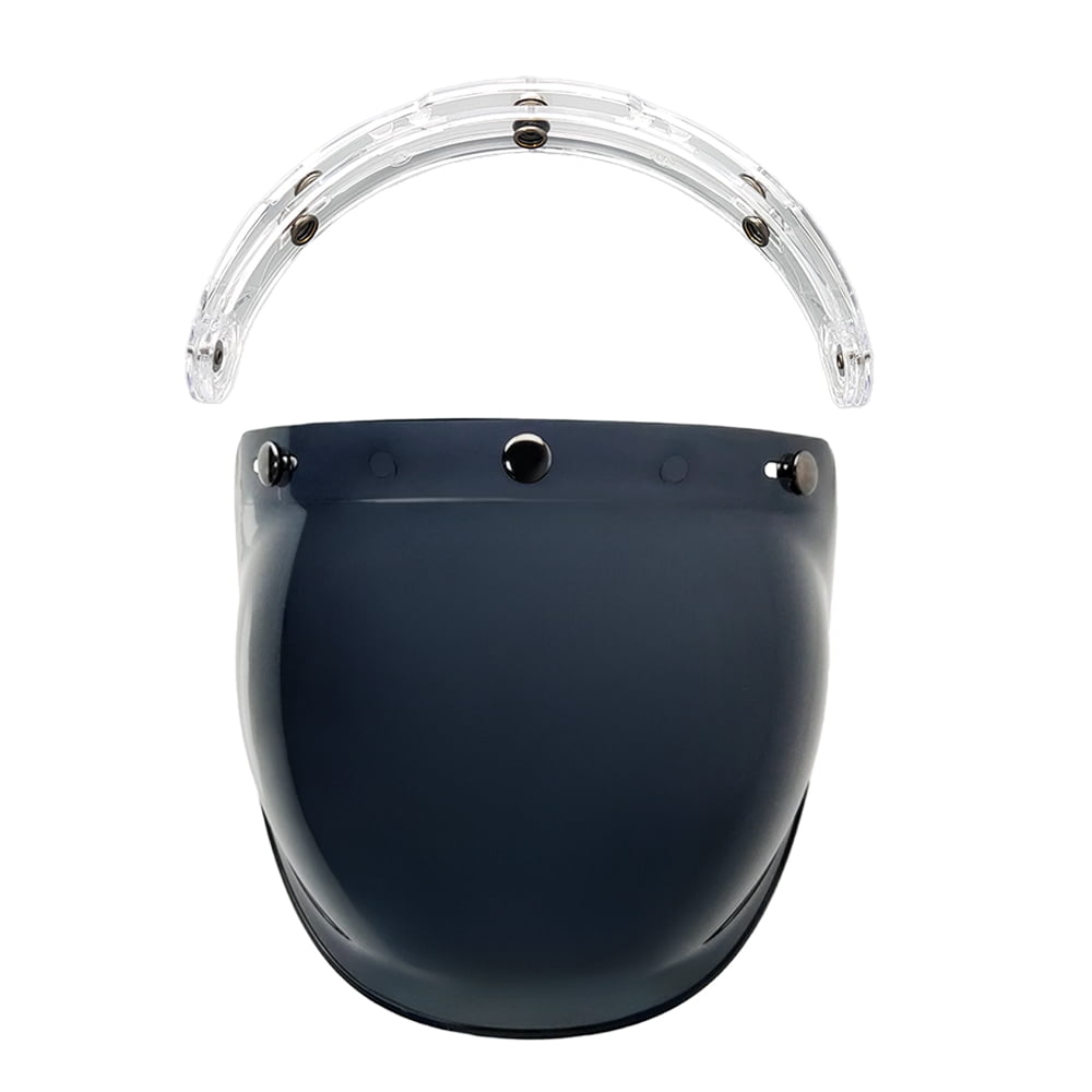 3 Snaps Bubble Helmet Face Shield Replacmenet Retro Bubble Visor ...