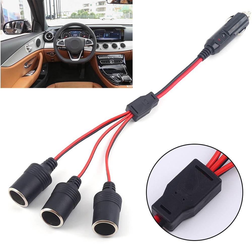 3 Socket Car Charger Splitter Adapter for 12-24V Vehicles - Walmart.com