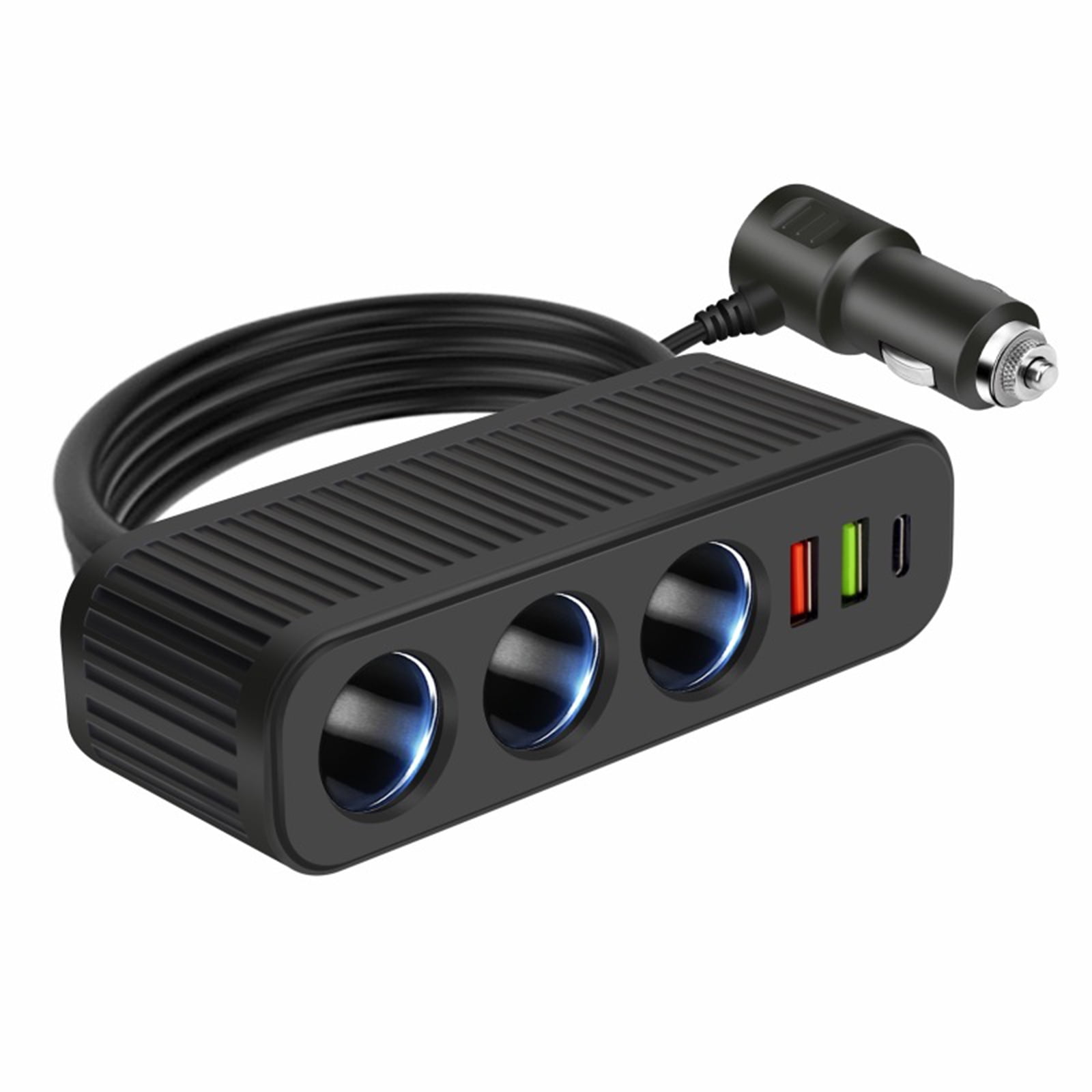 3 Socket Car Power Splitter Car Accessory Power Converter Power Outlet ...