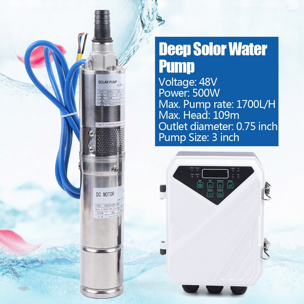 3" Solar Submersible Bore Hole Deep Well Water Pump MPPT controller KIT ...