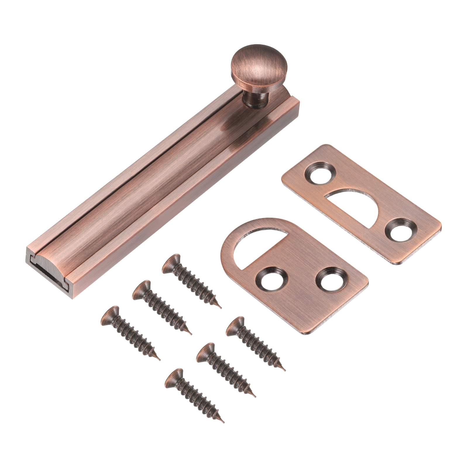 3" Solid Brass Surface Bolt, Concealed Security Slide Latch Door Lock ...