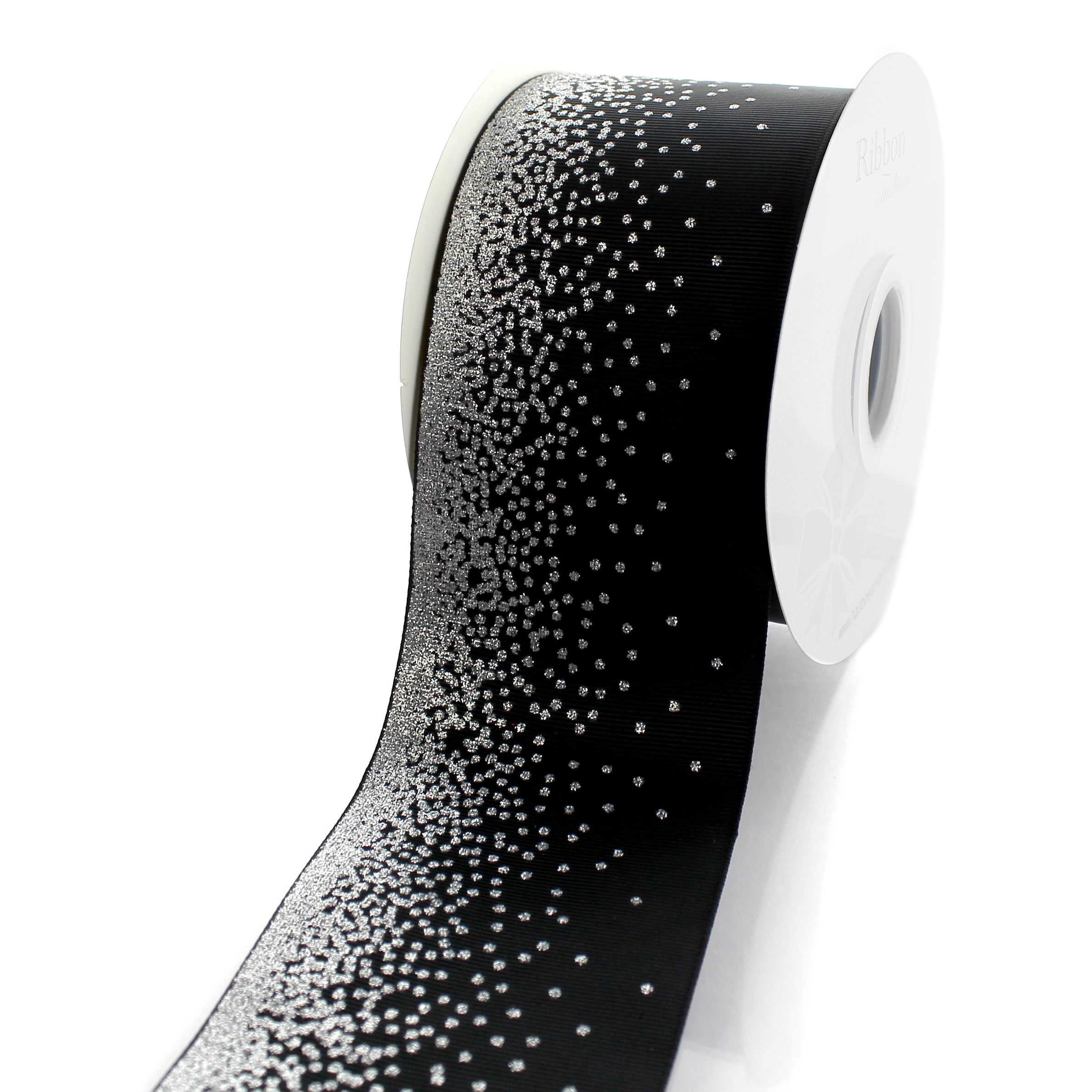 3" Sparkle Fade Grosgrain Ribbon Black 100yds - Walmart.com