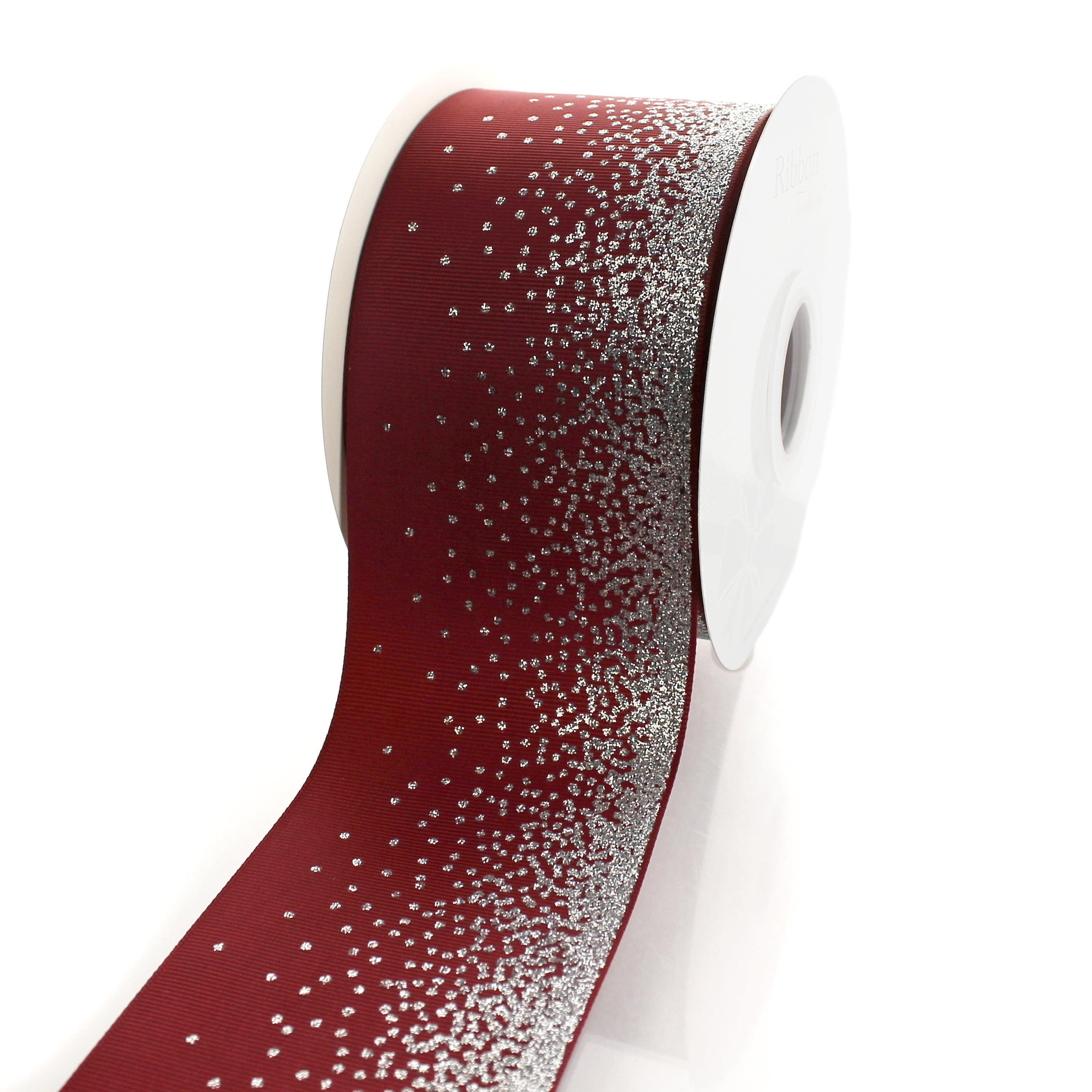 3" Sparkle Fade Grosgrain Ribbon Maroon 100 Yards - Walmart.com