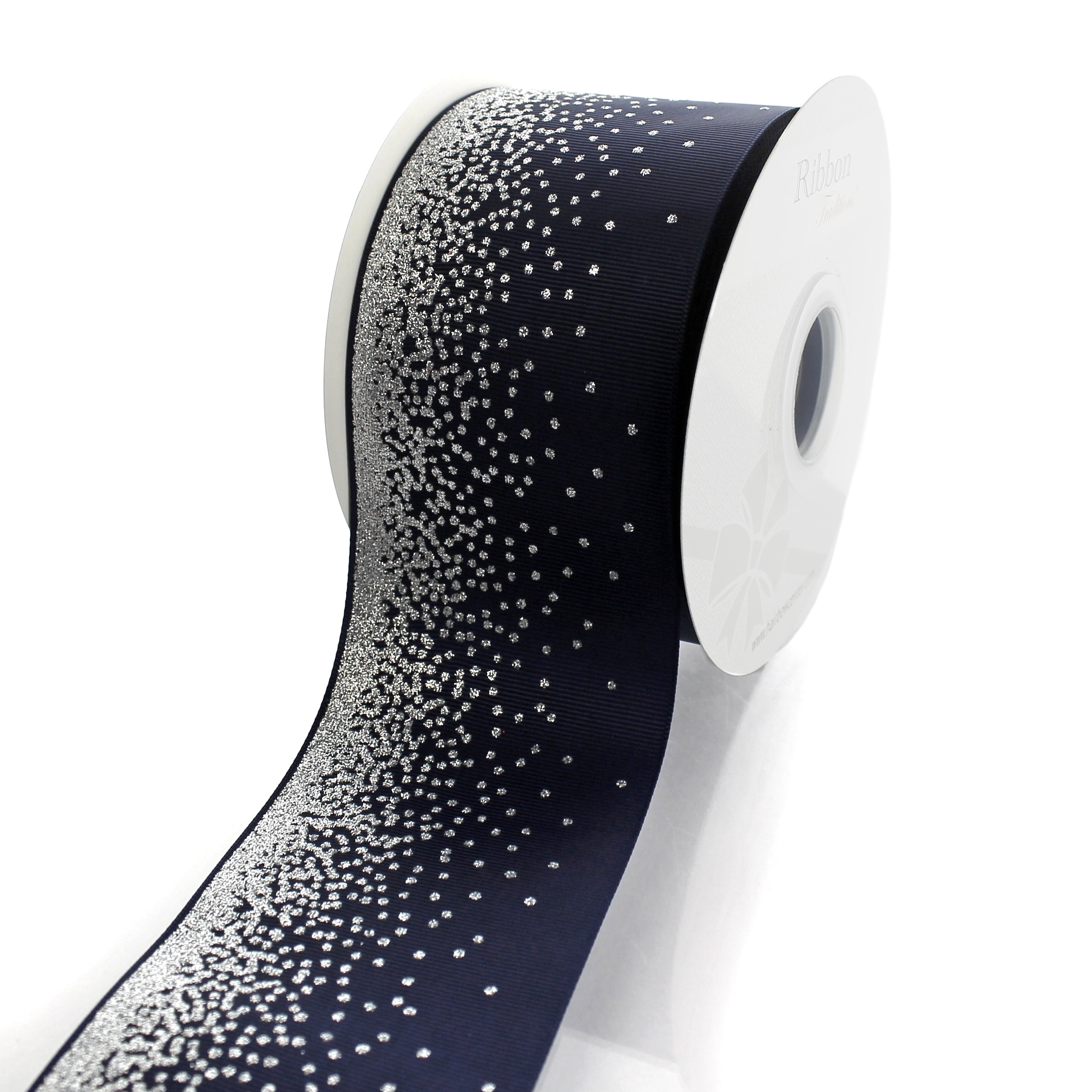 3" Sparkle Fade Grosgrain Ribbon Navy 25yds - Walmart.com
