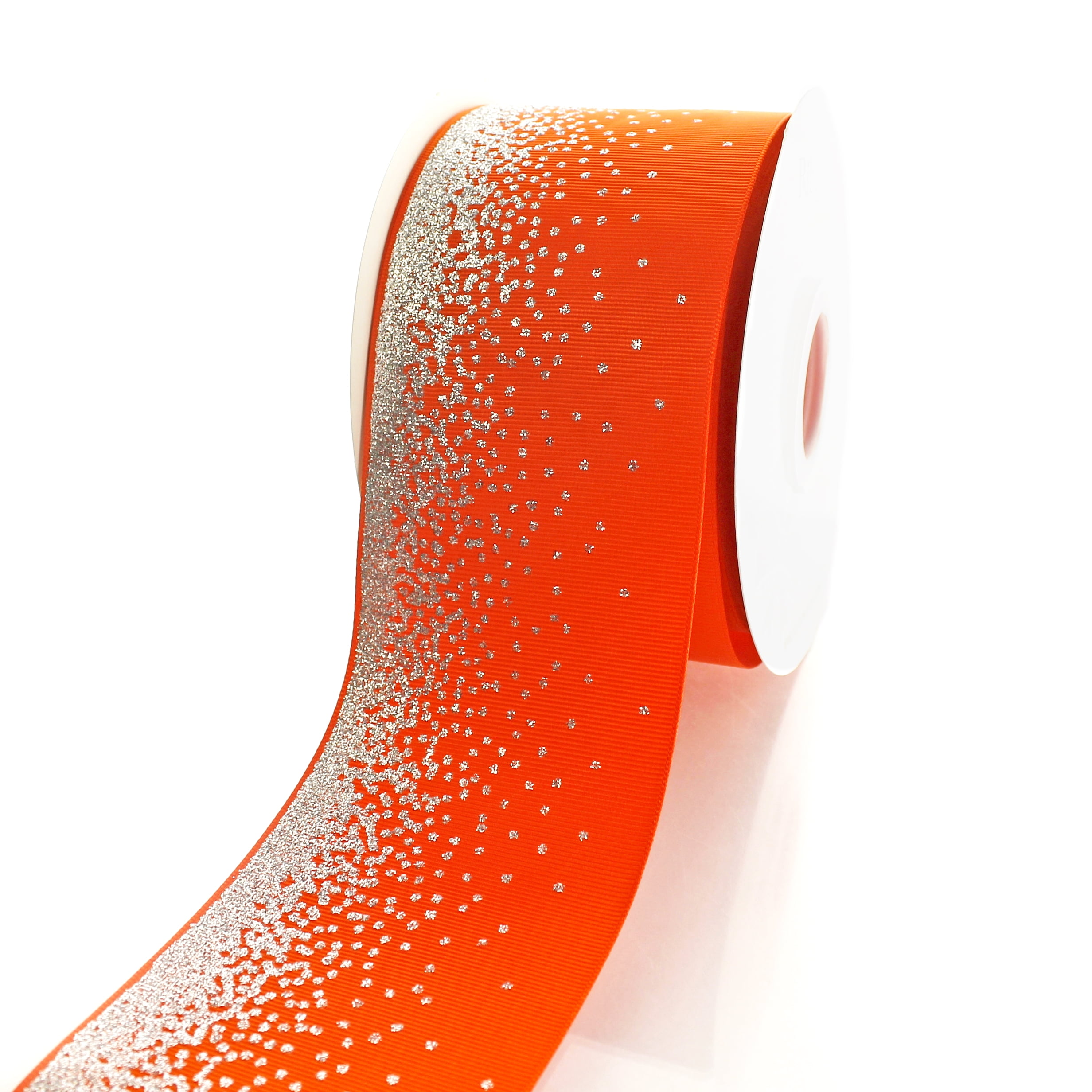 3" Sparkle Fade Grosgrain Ribbon Orange 25 Yards - Walmart.com