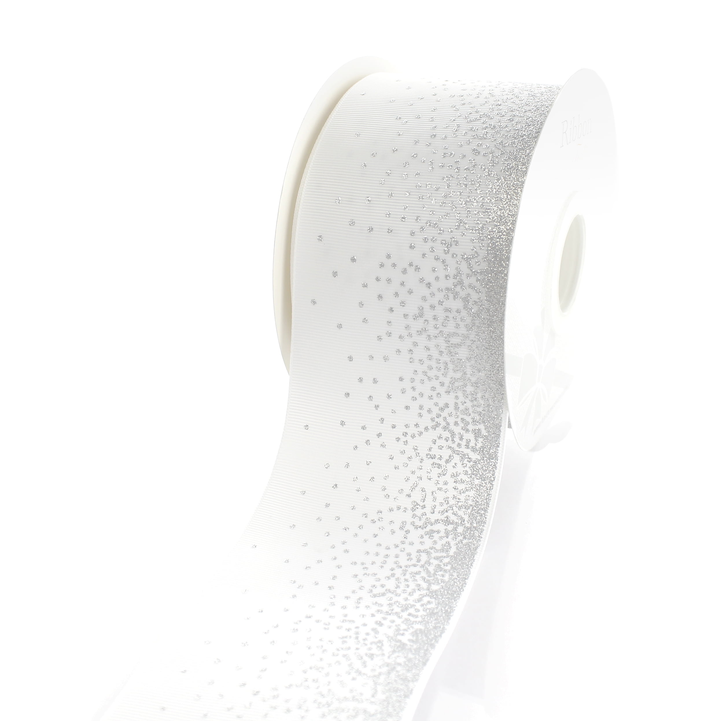 3" Sparkle Fade Grosgrain Ribbon White 5 Yards - Walmart.com