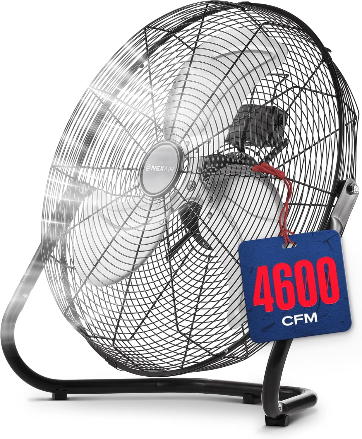 3-Speed 12 In High-Velocity Heavy Duty Metal Industrial Floor Fan, 1650 ...