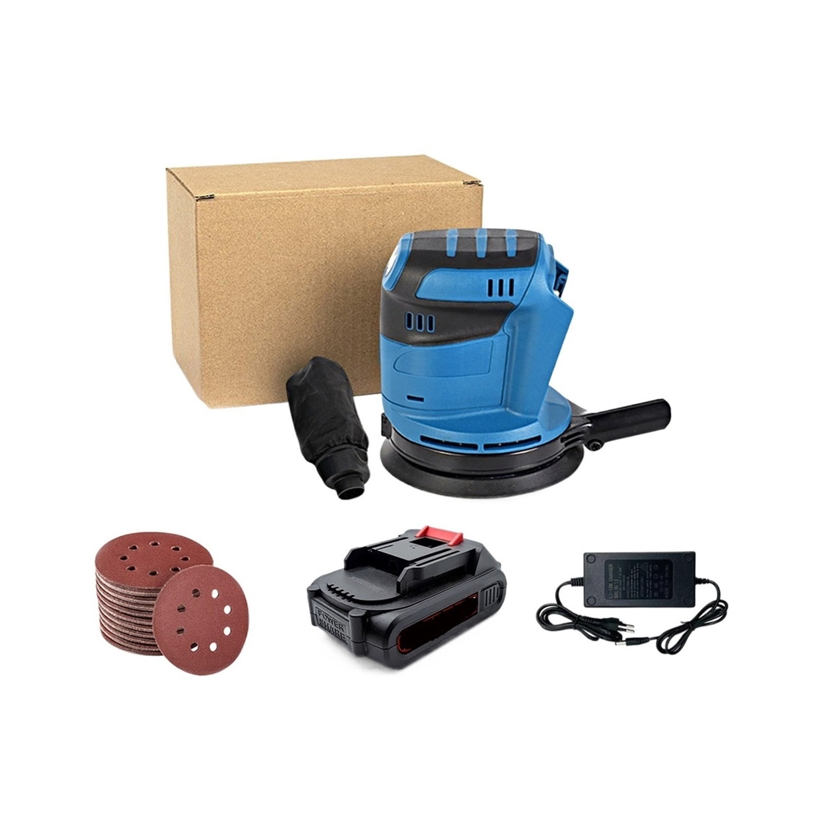 3-Speed 125mm Electric Sander Random Orbital Motor Wood Grinder ...