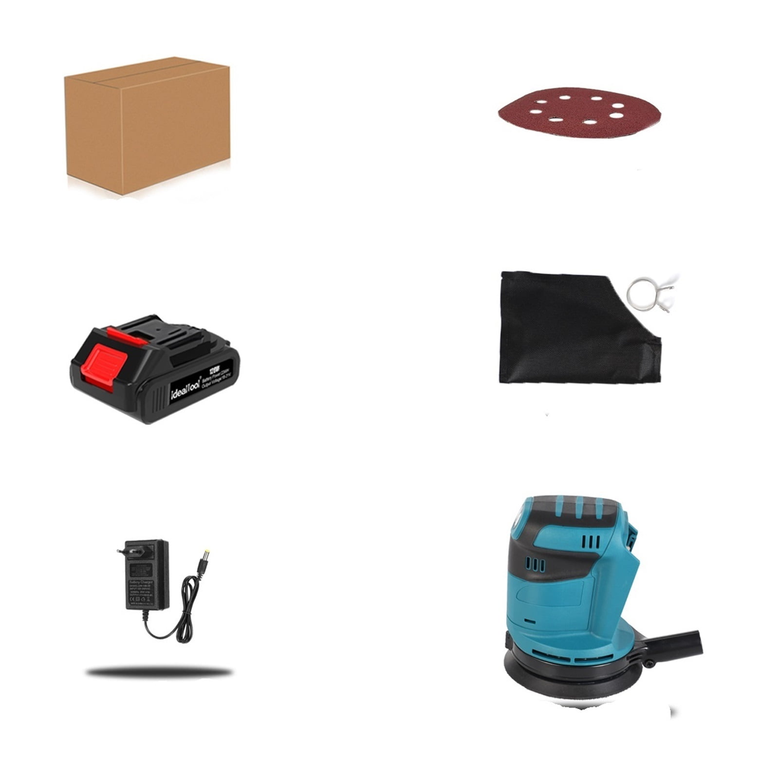 3 Speed 125mm Sandpaper Wood Grinder Polishing Machine Sander Random ...