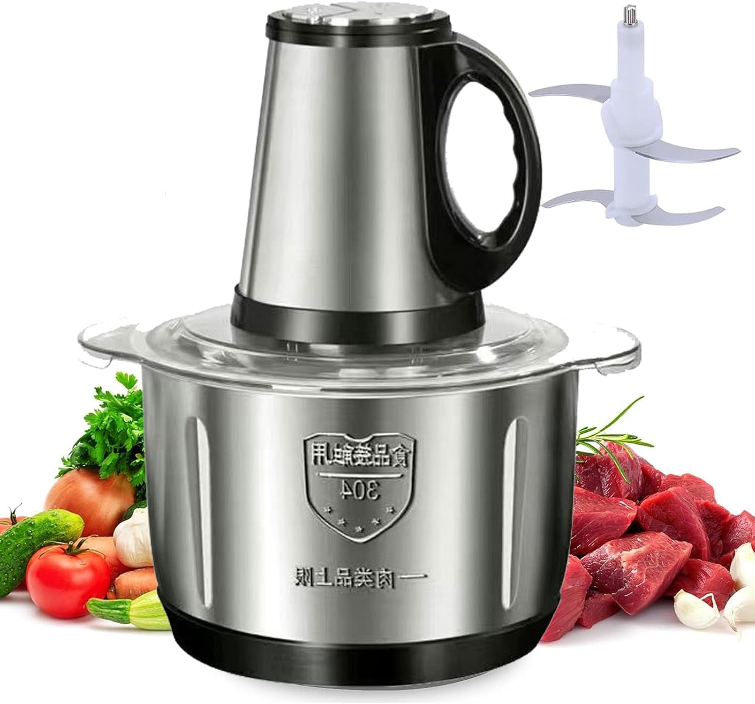 3-Speed 500W 5L Electric Meat Grinder, Household Meat Grinder, Electric ...