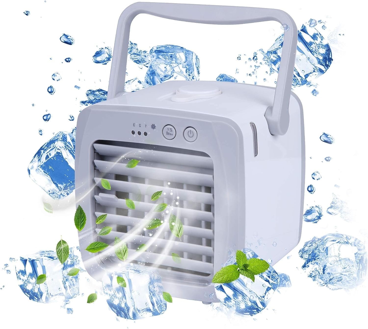 3-Speed Portable USB Air Cooler w/ Ice Water Tank, Evaporative ...