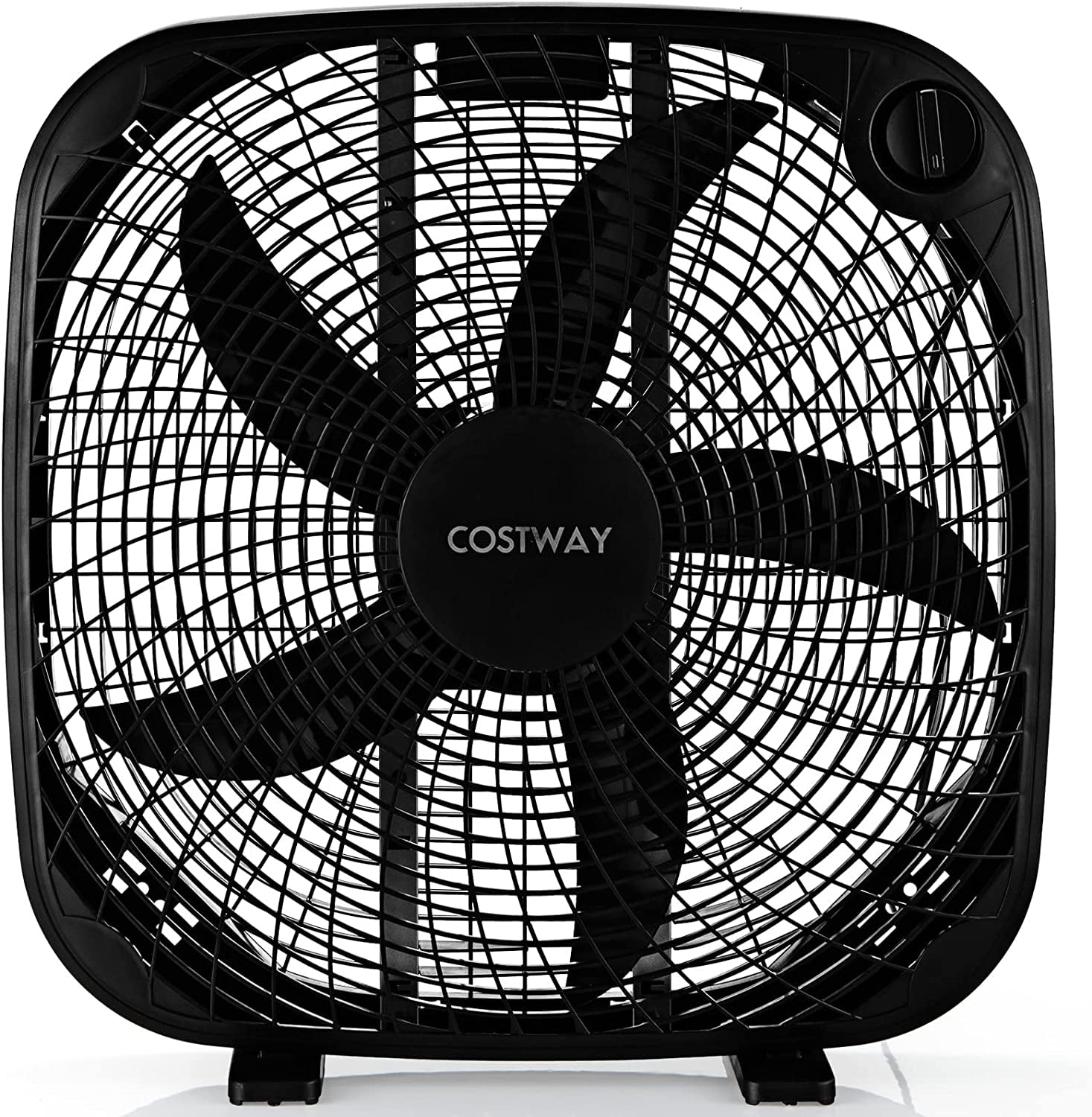 3-Speed Box Fan, 20 Inches Portable Floor Fan with Knob Control, 2 ...