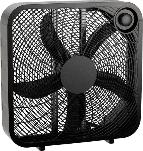 3-Speed Box Fan For Full-Force Circulation With Air Conditioner ...