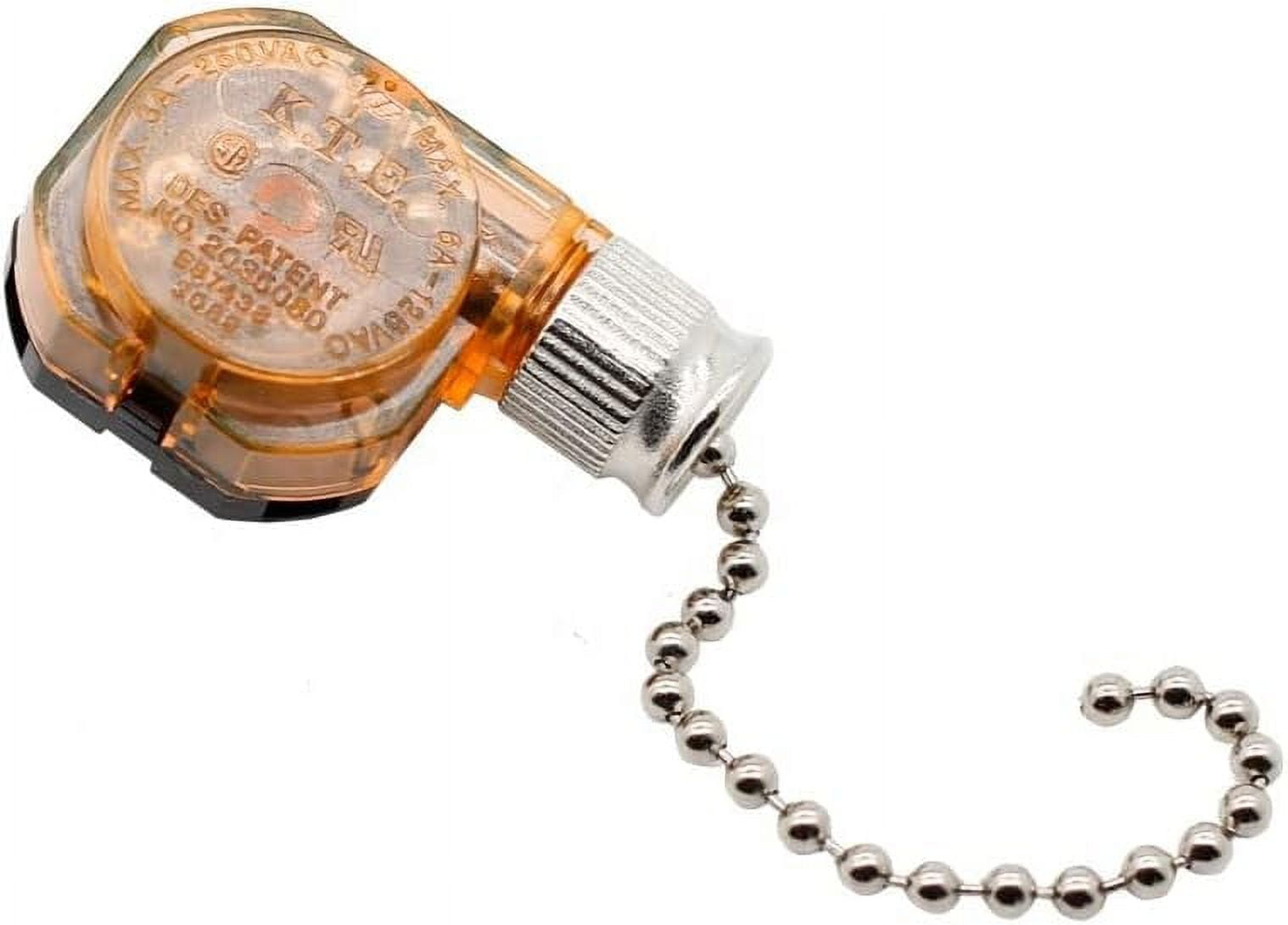 3 Speed Brass 4 Wire Ceiling Fan Switch Pull Chain Control Pull Cord ...