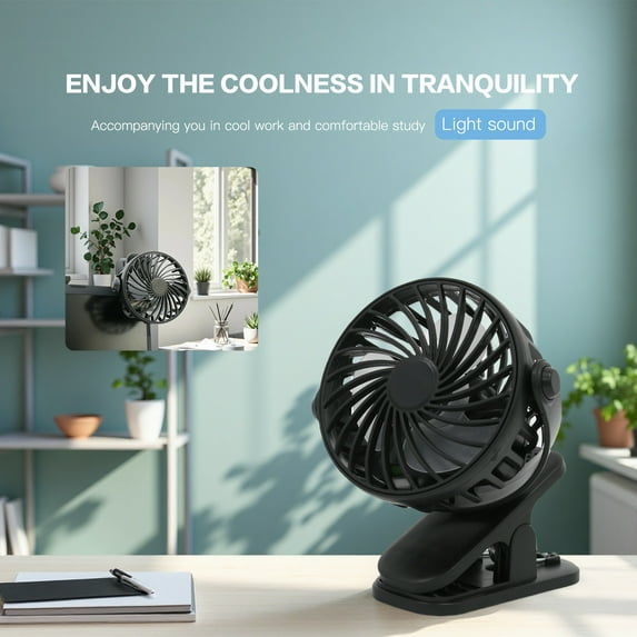 3-Speed Clip On Fans For Everywhere Powerful Airflow Silent Oscillating ...