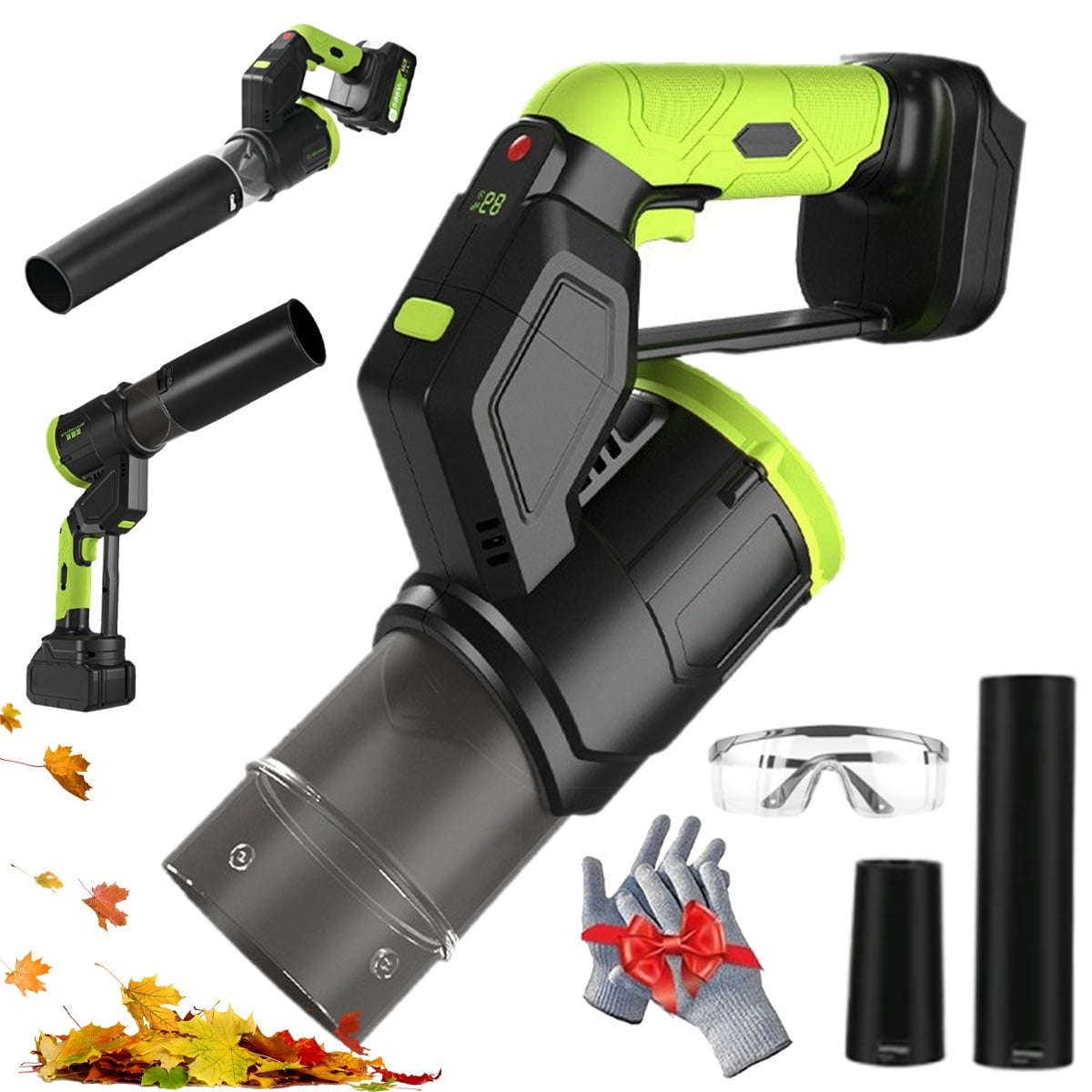 3-Speed Cordless Brushless Ducted Turbo Leaf Blower, 300000rpm Handheld ...