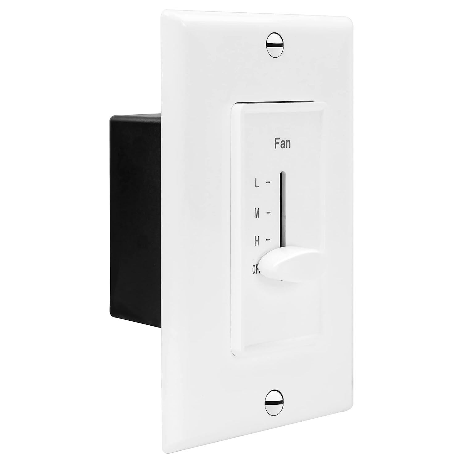 3 Speed Decora Wall Fan Control Switch, Slide Switch, 120VAC, 2.5A, No ...