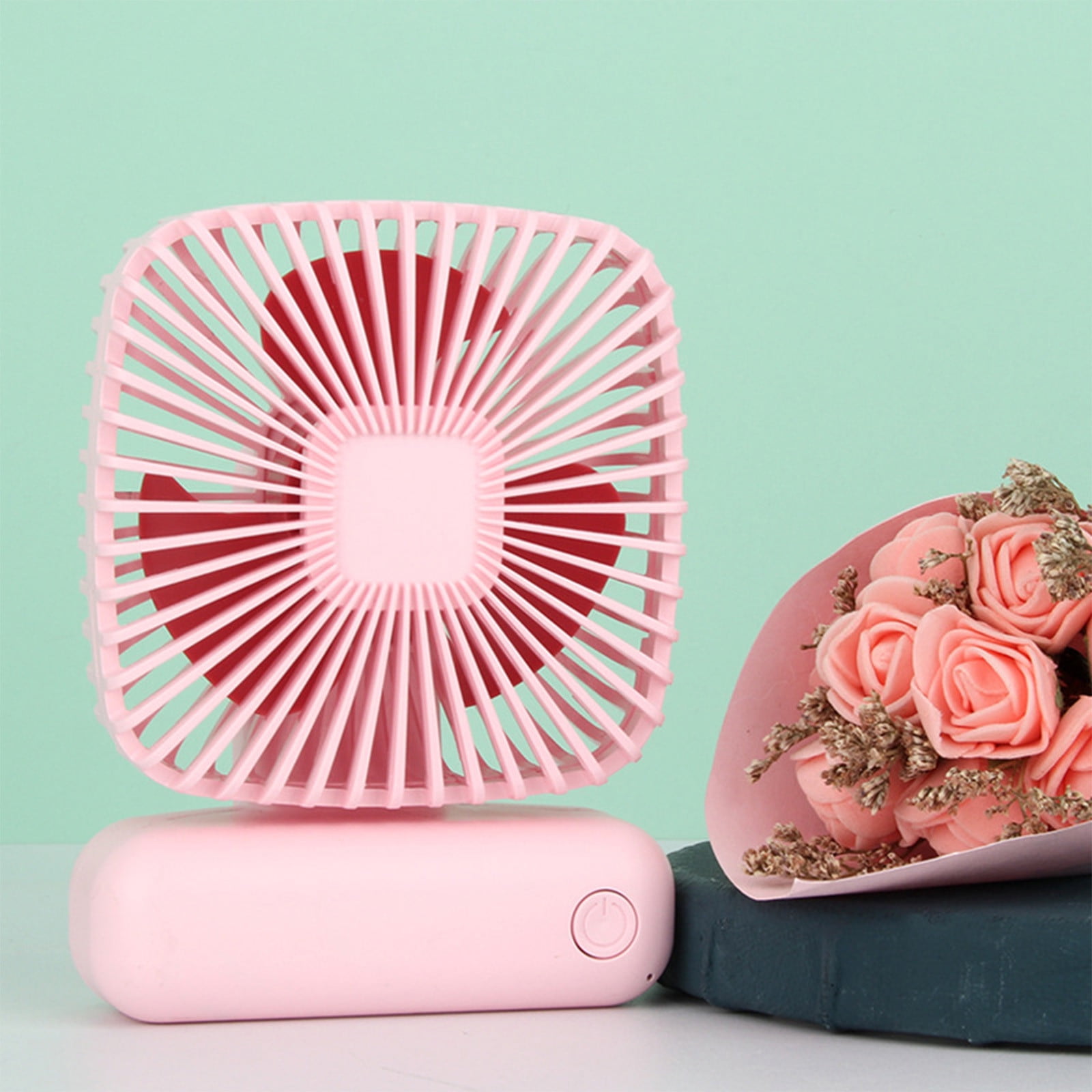3-Speed Handheld Fan, Portable Desk Outdoor Air Circulator, 130-Degree ...