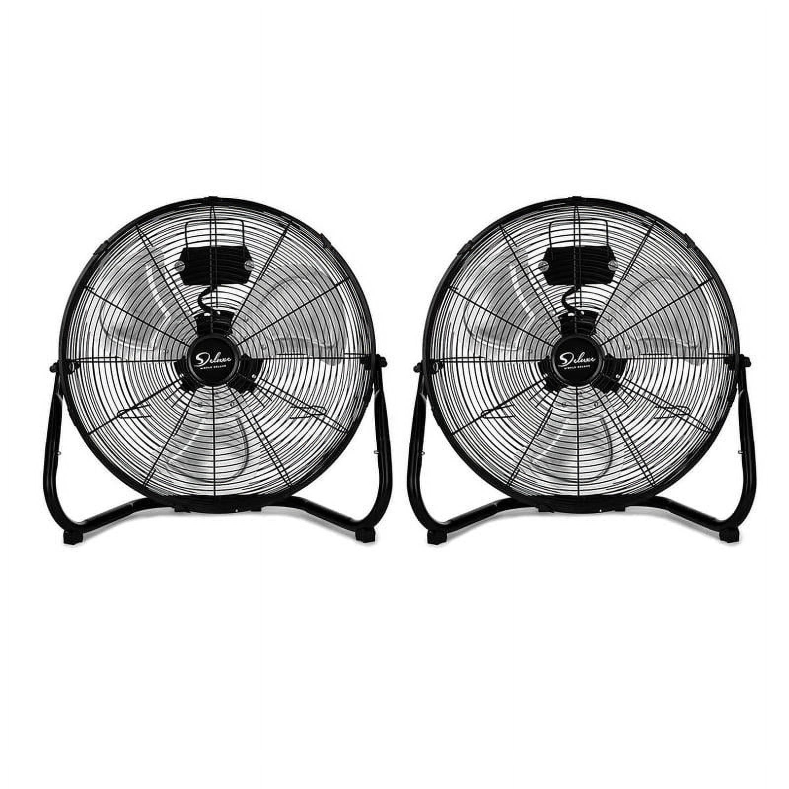 3-Speed High Velocity Oscillating Quiet Industrial Floor Fans, Heavy ...