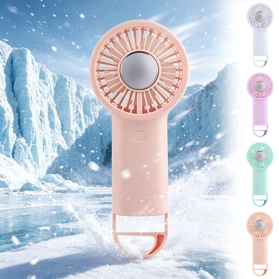 3 Speed Mini Handheld Portable Fan With Bottom Hanging Loop Dual Use ...