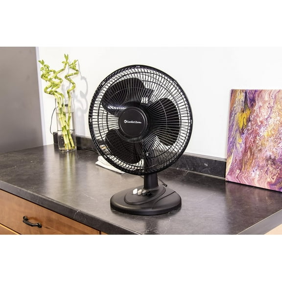 Kchsji Quiet Desktop Fan with 4-Speed Adjustable, USB-Powered ...