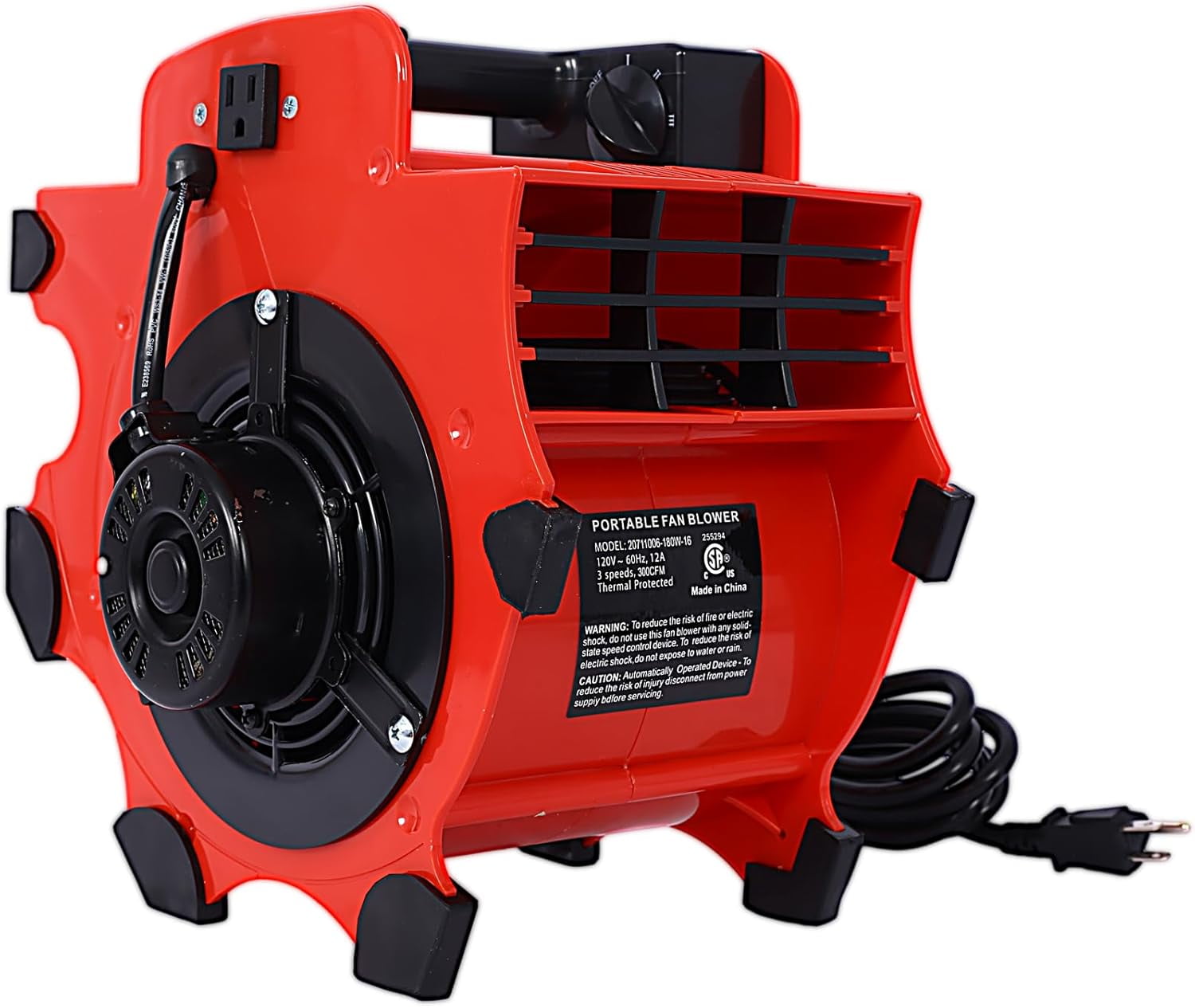3 Speed Portable Blower, Heavy-Duty Floor and Carpet Dryer with Built ...