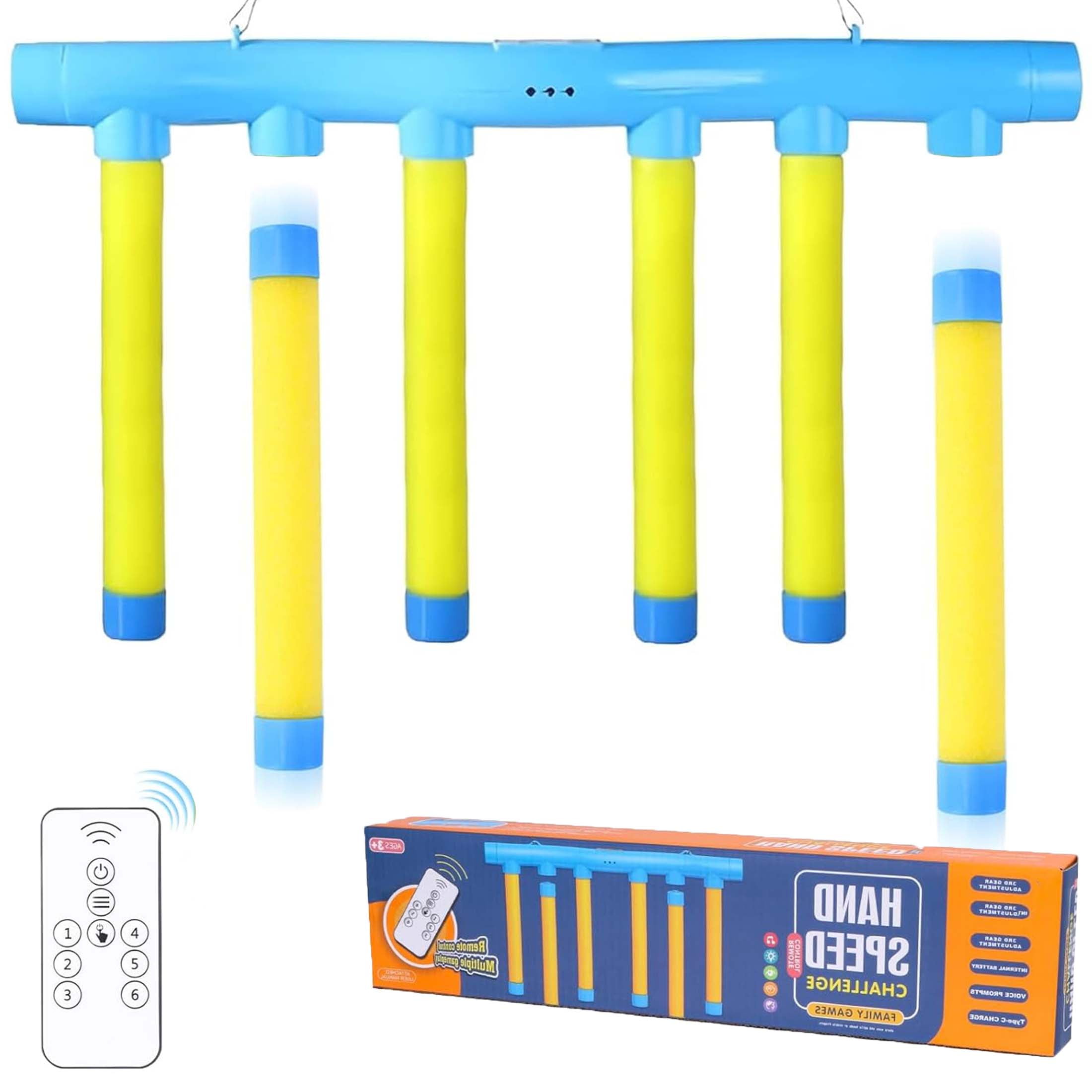 3-Speed Reflex Drop Sticks Challenge Game - 5+ Ages Catching Sticks Toy ...