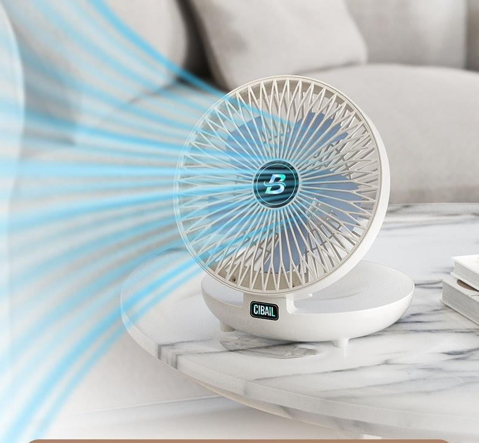 3-Speed USB Desk Fan Portable Foldable Silent Cooling Fan Wall ...