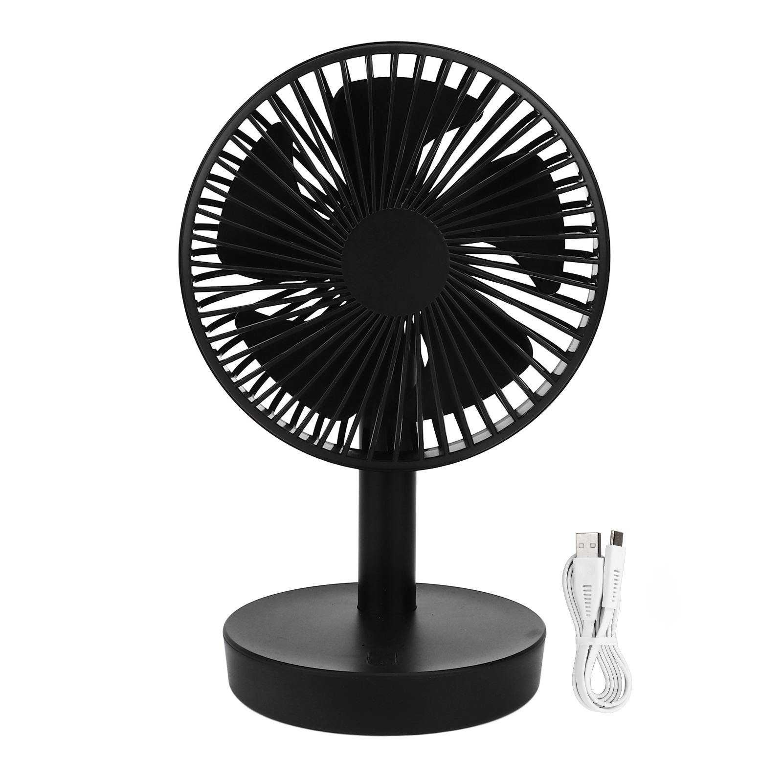 3 Speed USB Desktop Oscillating Fan 5 Blade Gentle Wind Small Personal ...