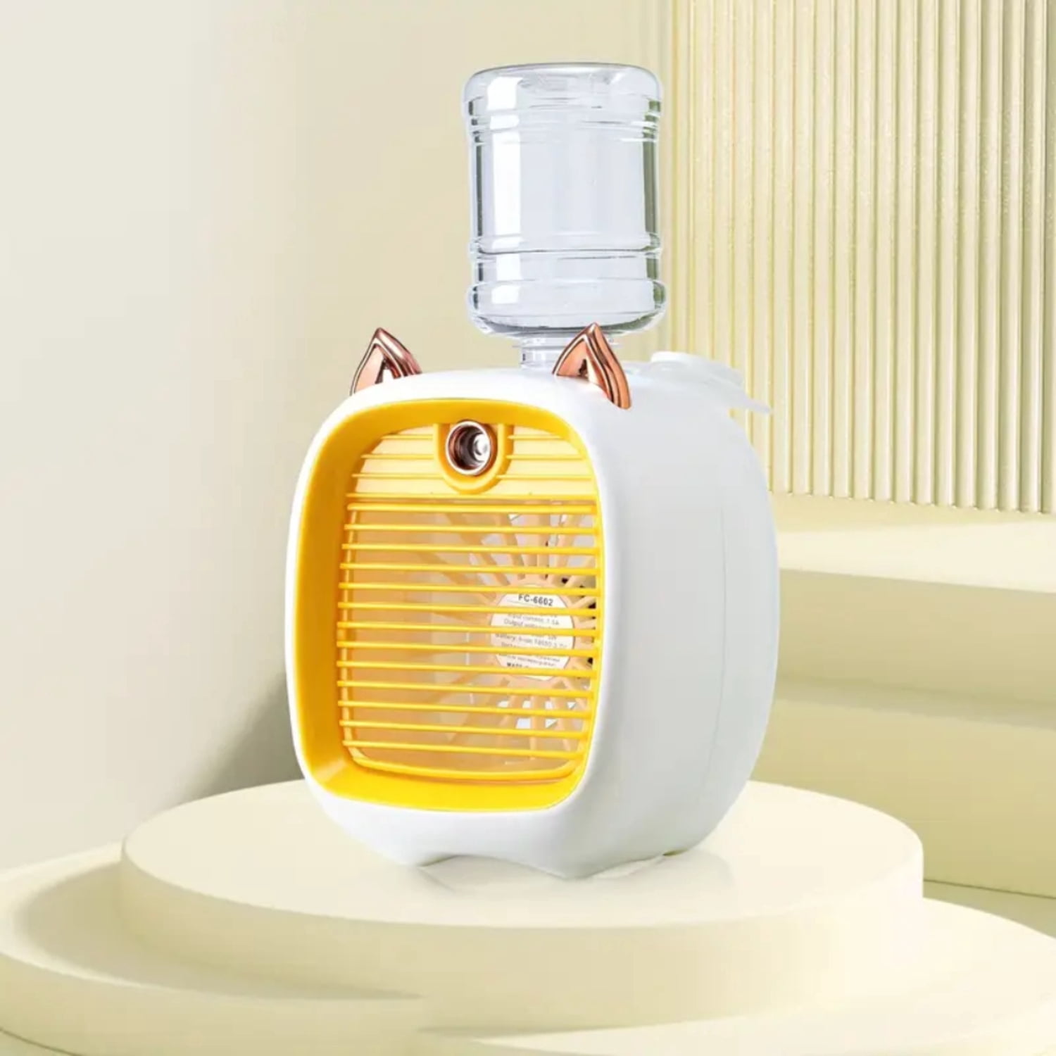 3-Speed USB Mini Desk Fan with Spray Portable Air Cooler & Humidifier ...