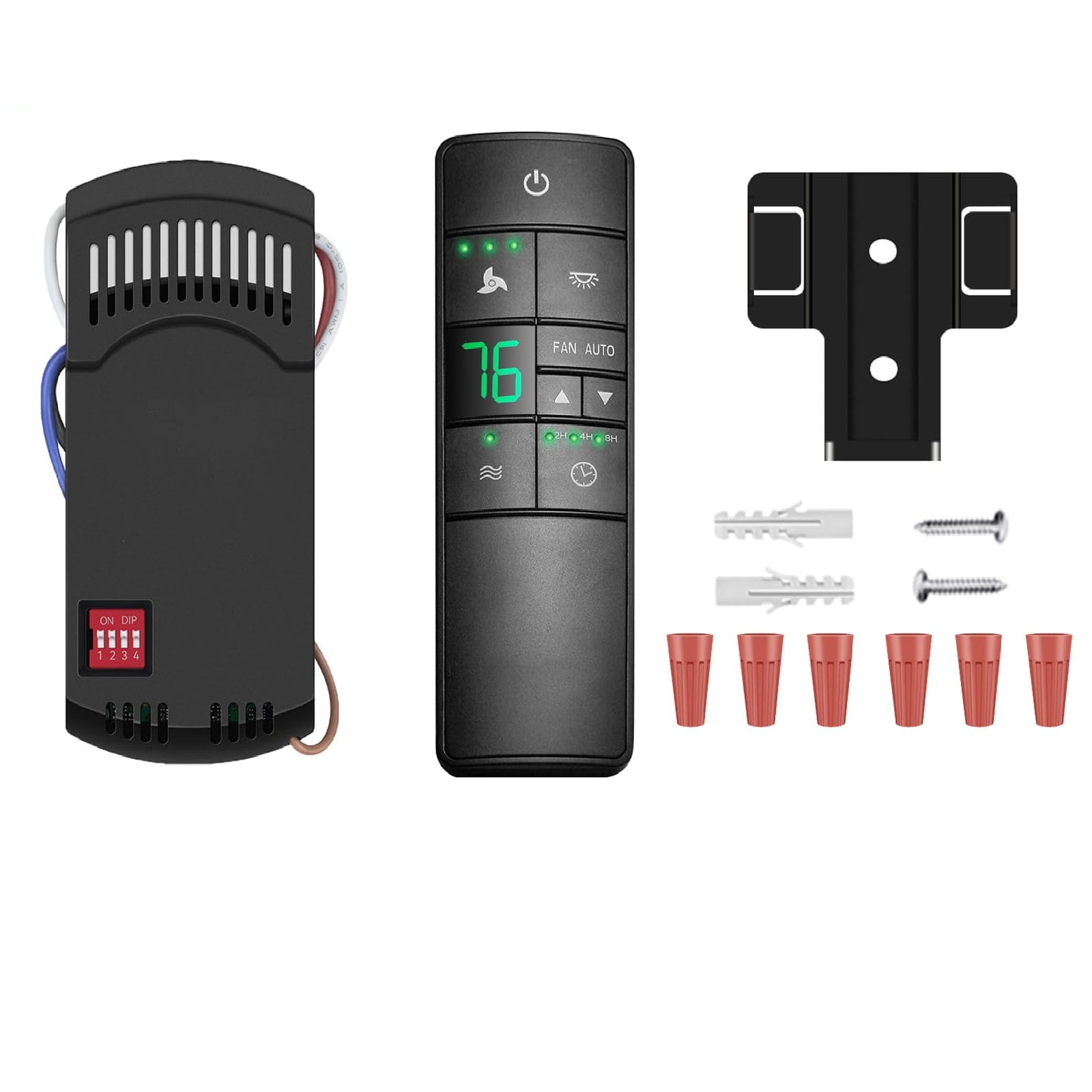 COREBAY 3-Speed Universal Ceiling Fan & Light Remote Control for ...