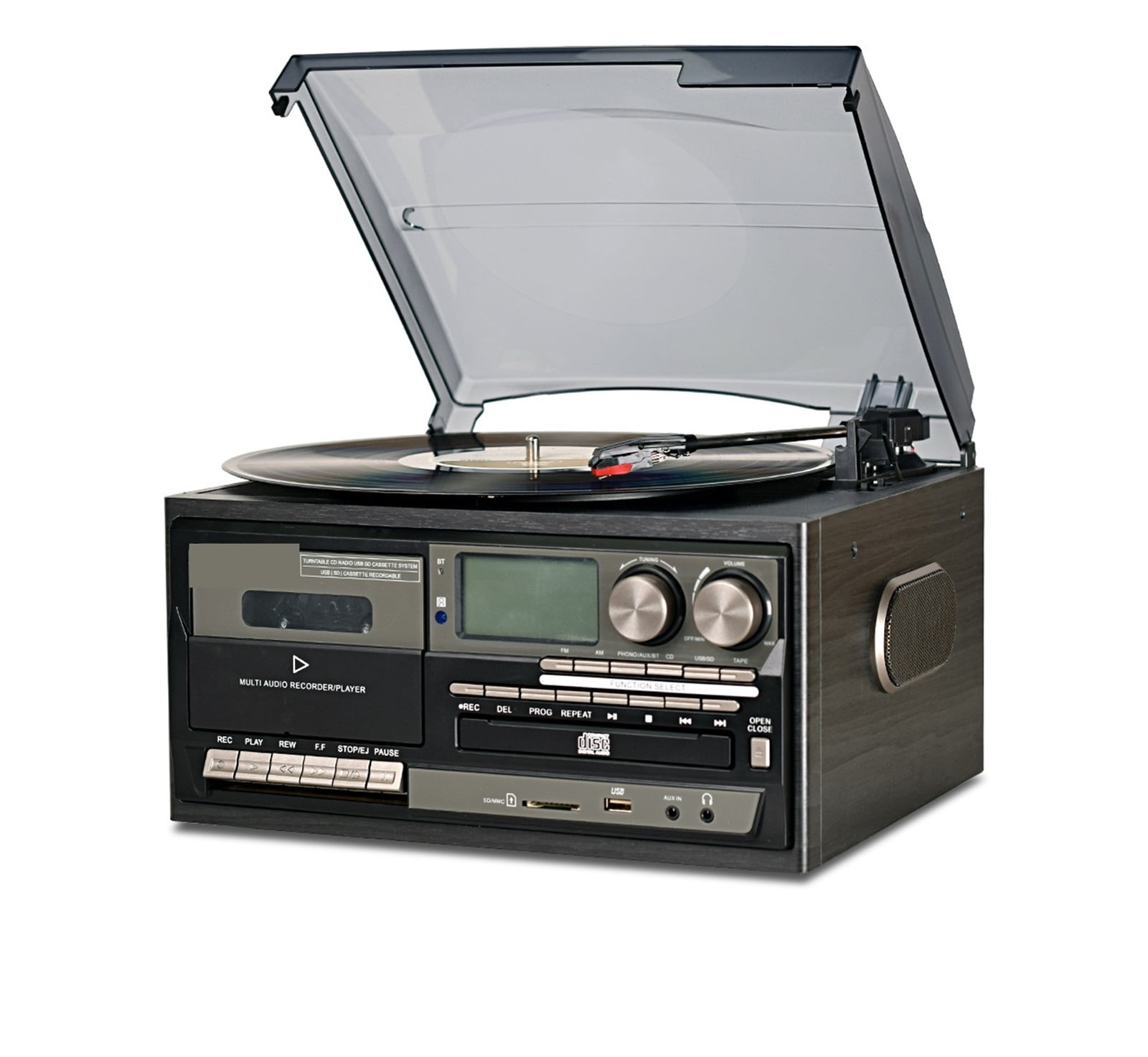 3 Speed Vinyl Record Player Vintage Turntable Bluetooth-compatible CD ...