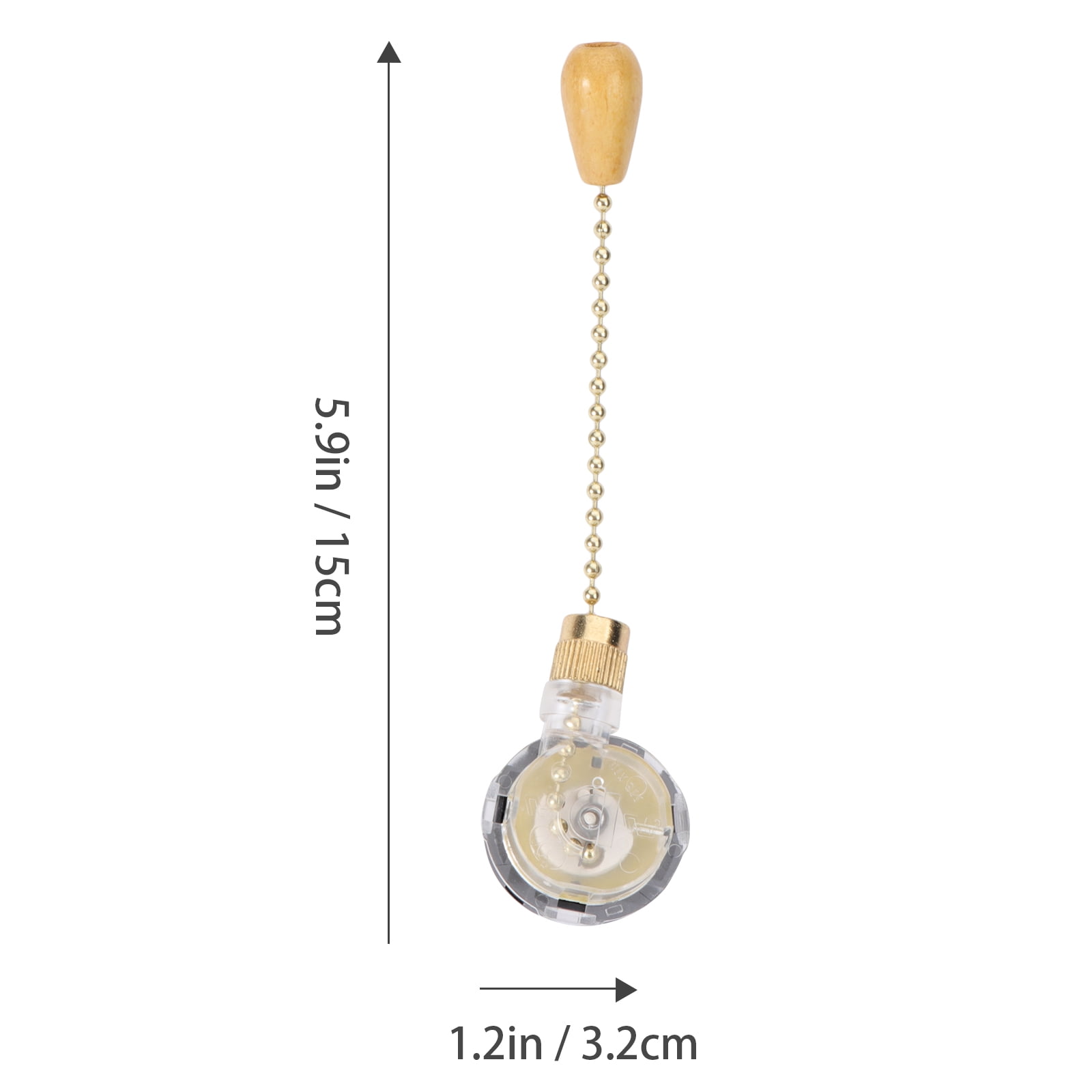 3 Speeds Adjustable Ceiling Fan Pull Chain Ceiling Fan Light Lamp ...