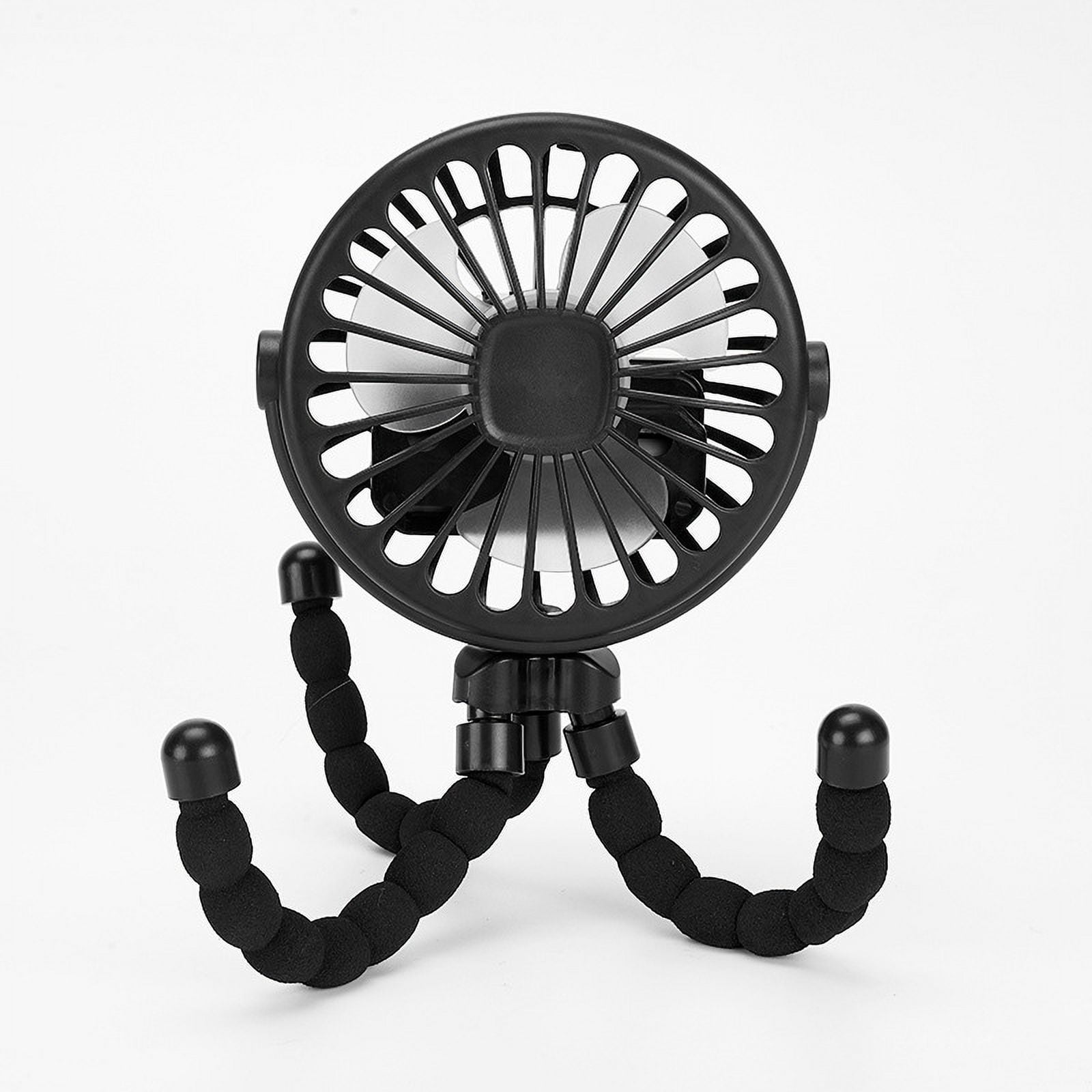 3 Speeds Clip-On Fan for Baby Stroller USB Rechargeable 600mAh Portable ...