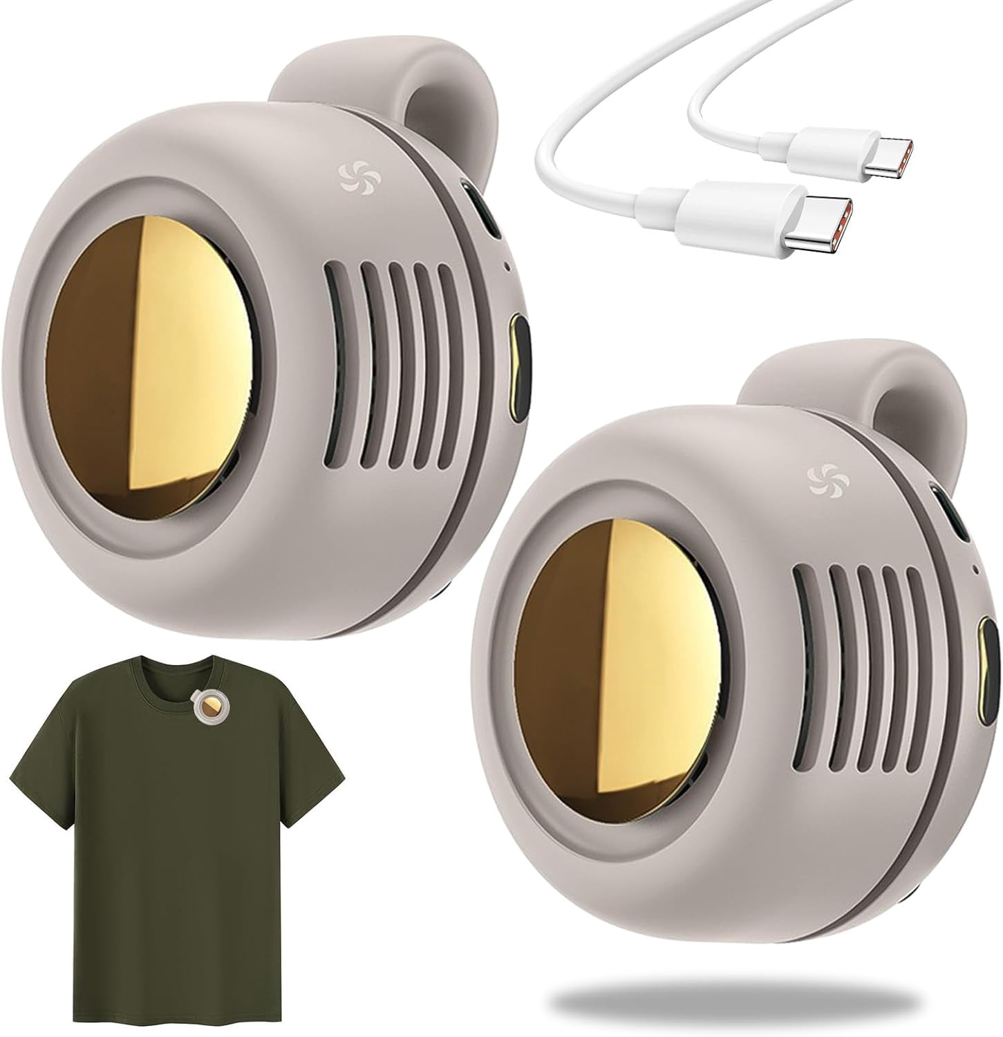 3 Speeds Mini Fan with Clip, Portable Silent Mini Bladeless Electric ...