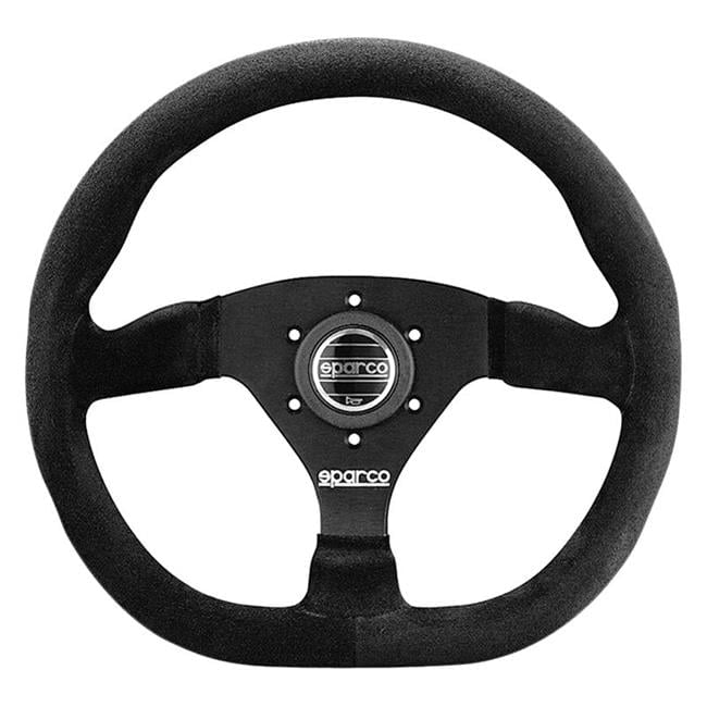 3-Spoke L360 Series Street Racing D-Shape Suede Steering Wheel, Black ...