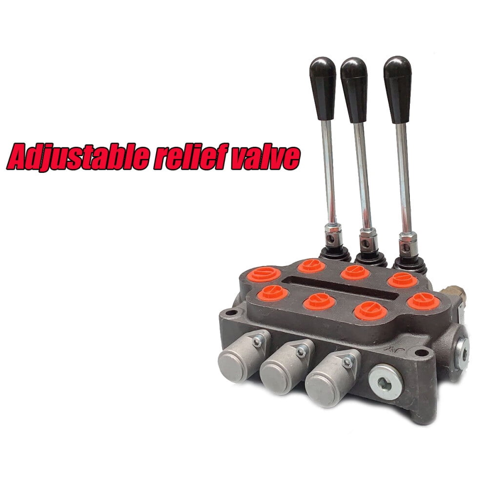 3 Spool 25 GPM Hydraulic Directional Control Valve Double Acting ...
