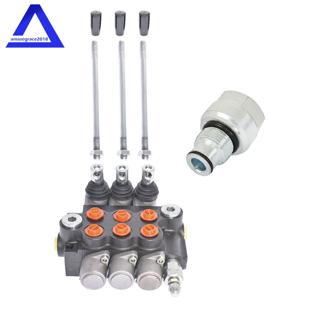 3 Spool Double 11GPM Hydraulic Directional Control VALVES + Conversion ...