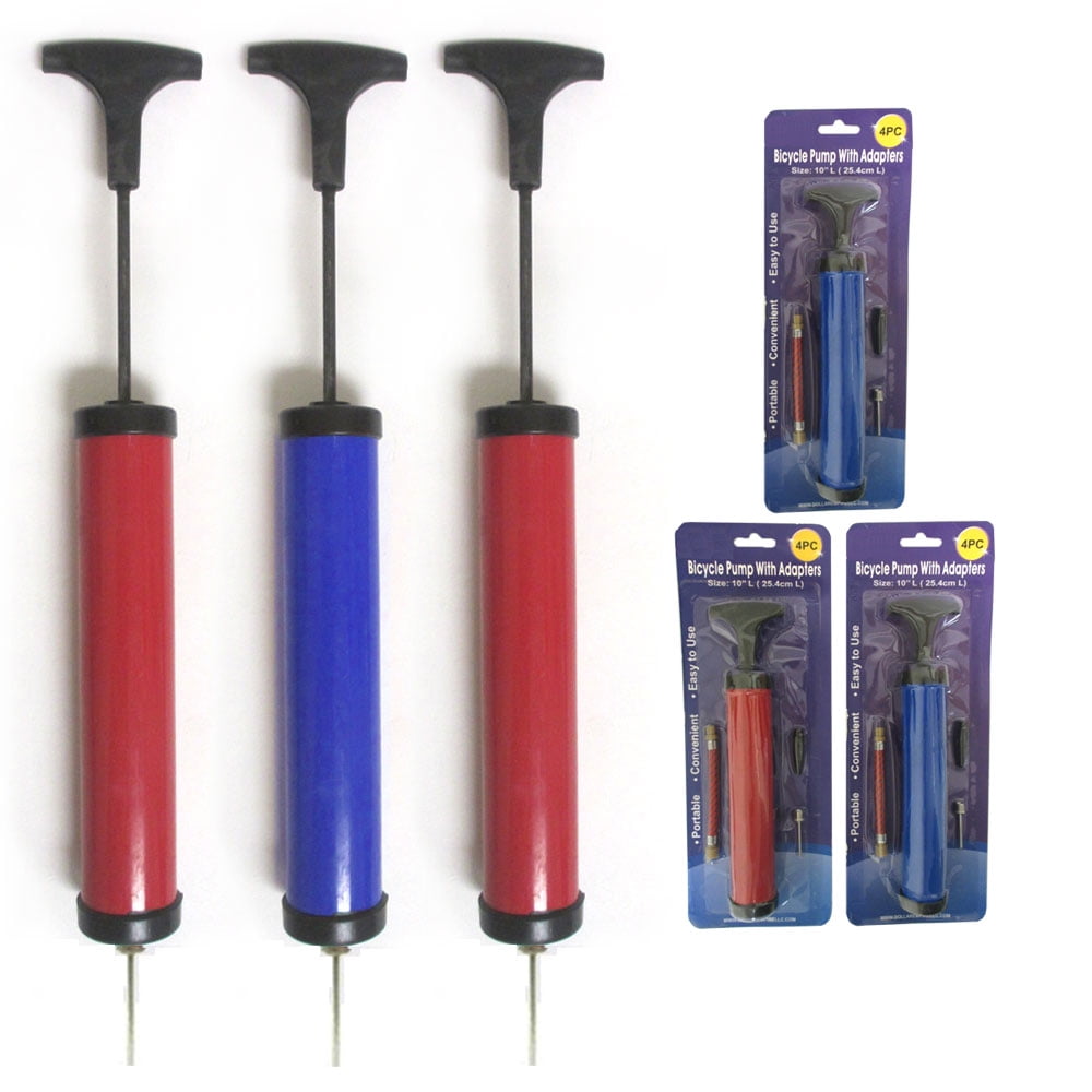 3 Sports Ball Manual Hand Air Pump Inflate Basketball Football ...
