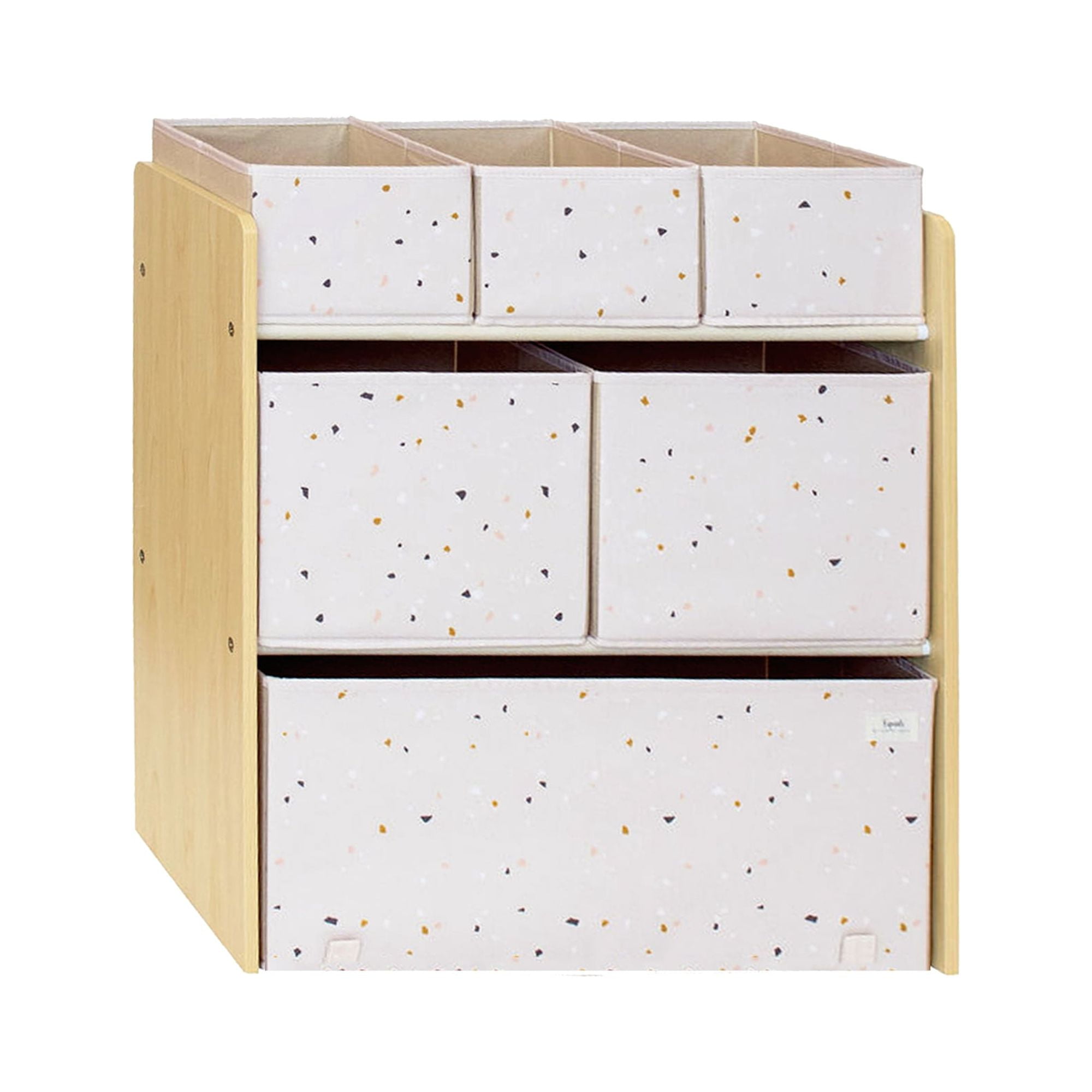 3 Sprouts Kids Toy Organizer, Large Room Multi-Bin Storage with Recycled Fabric Bins in Palest ...